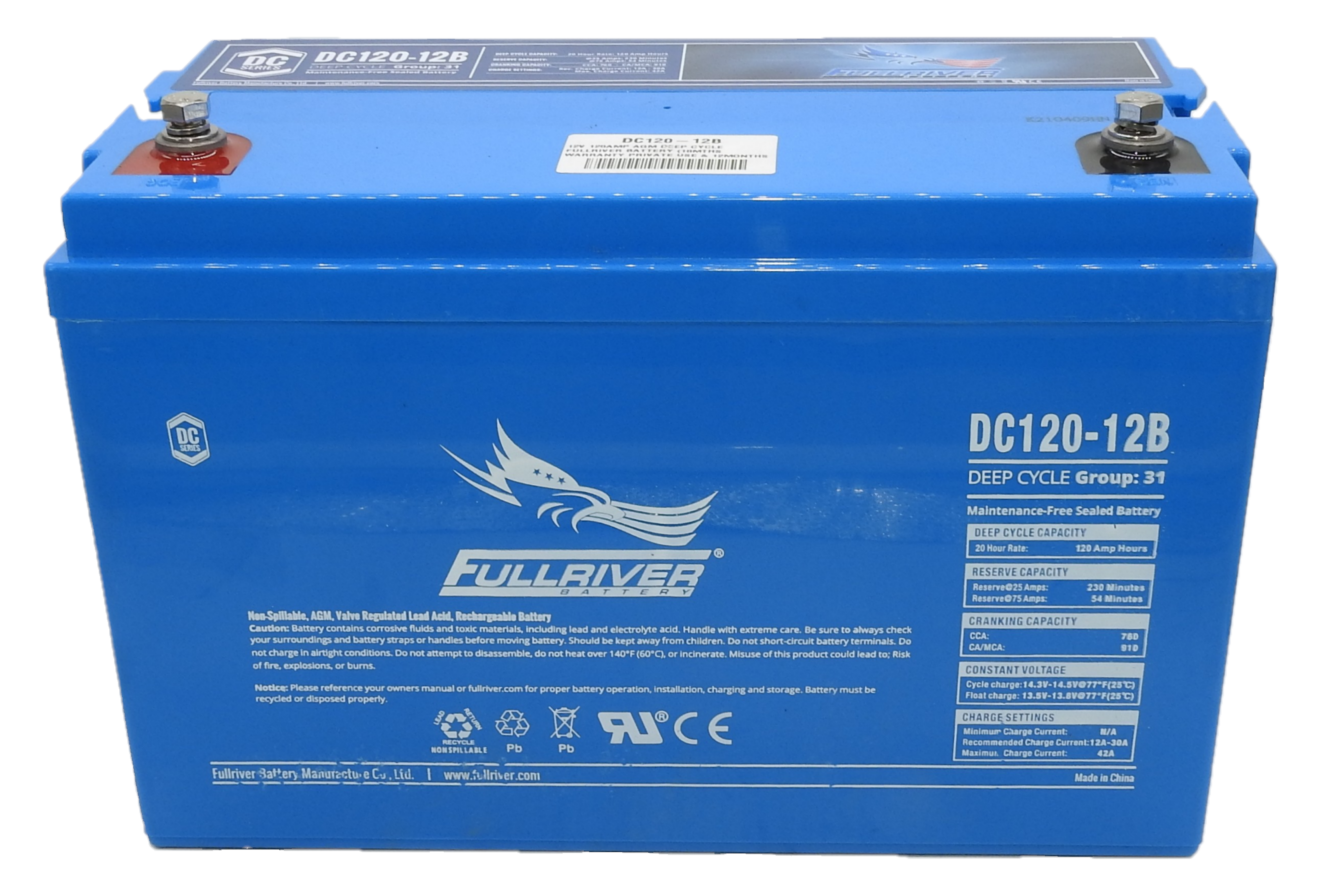DC120-12B DC120-12B - 12VOLT 120AH PREMIUM FULLRIVER AGM DEEP CYCLE ...