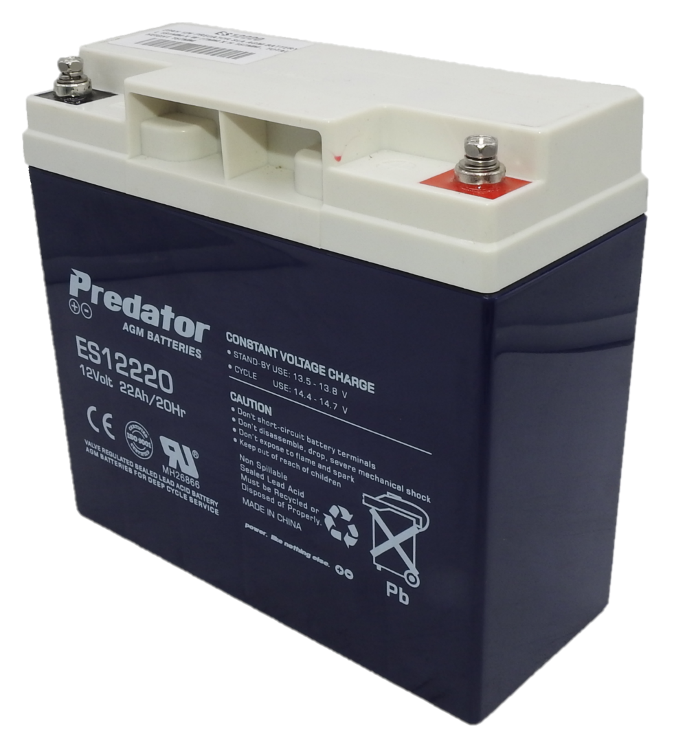 ES12220 ES12220 - 12VOLT 22AH PREDATOR SLA AGM BATTERY - A1 Batterypro ...
