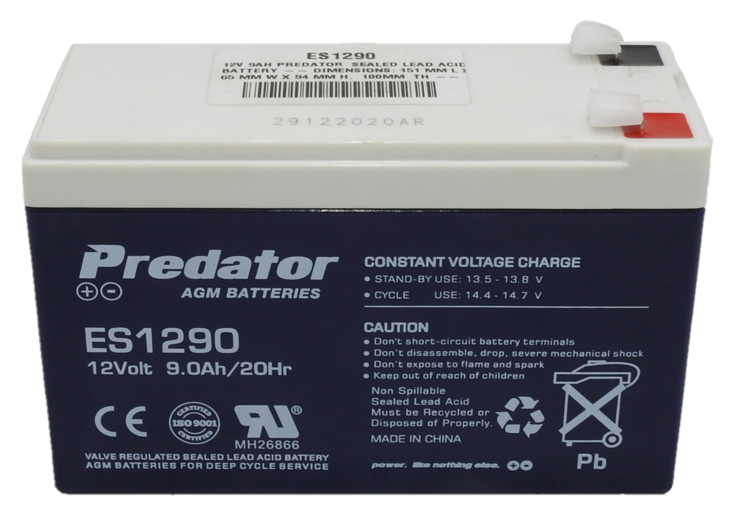 ES1290 ES1290 - 12V 9AH PREDATOR SEALED LEAD ACID BATTERY - A1 ...