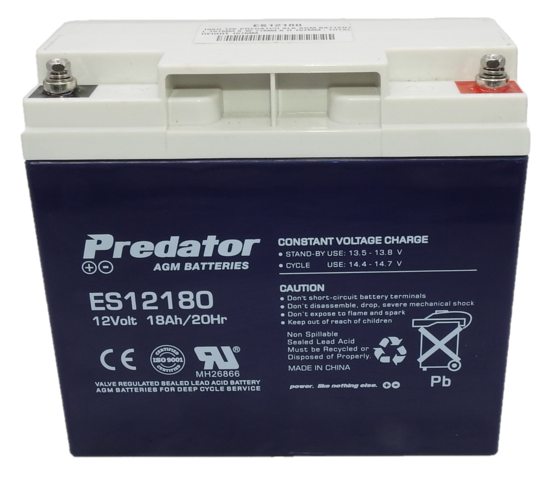 ES12180 ES12180 - 12VOLT 18AH PREDATOR SLA AGM BATTERY - A1 Batterypro ...