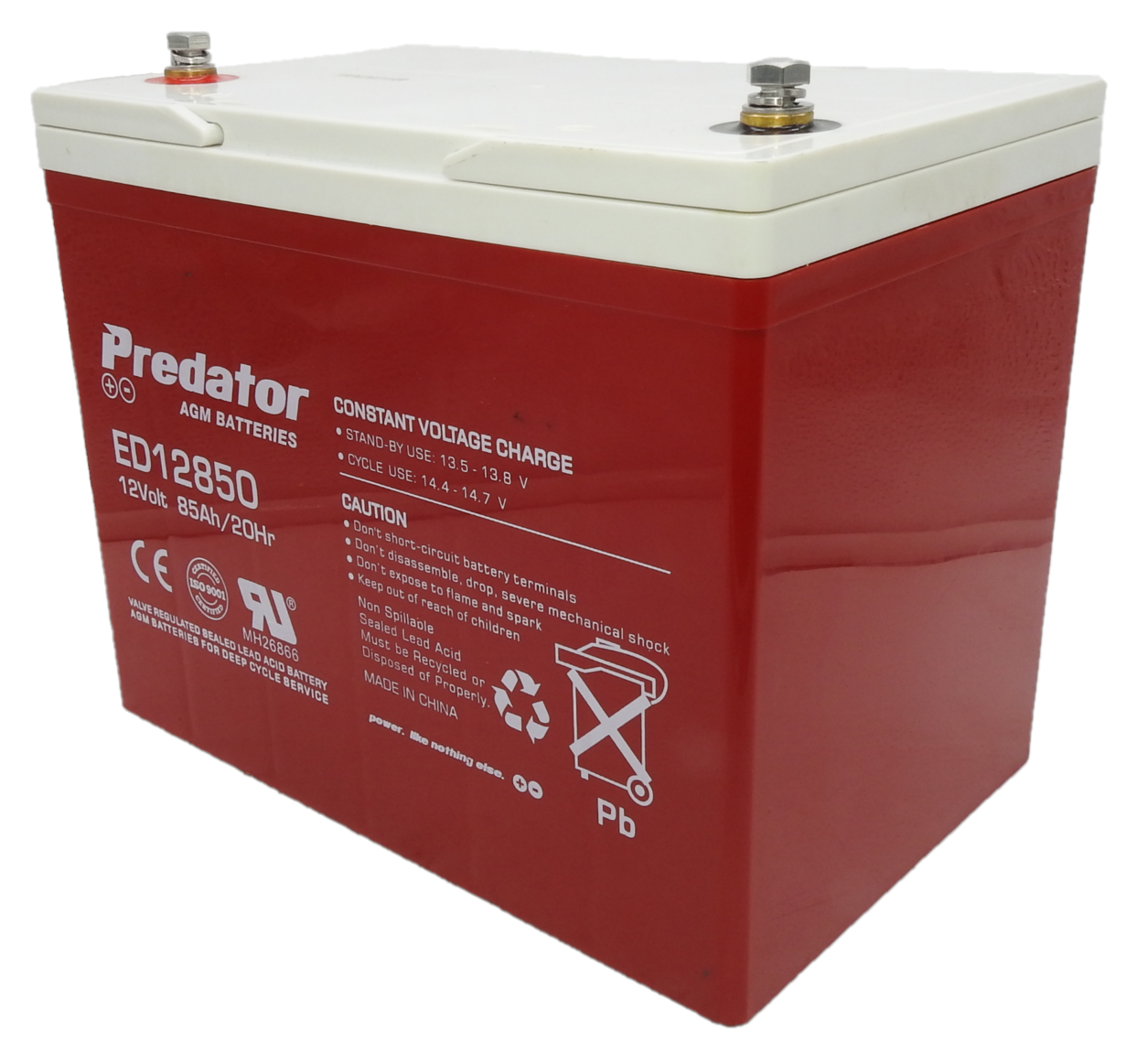 ED12850 ED12850 - 12VOLT 85AH PREDATOR AGM DEEP CYCLE BATTERY - LHP - A1 Batterypro Queensland ...