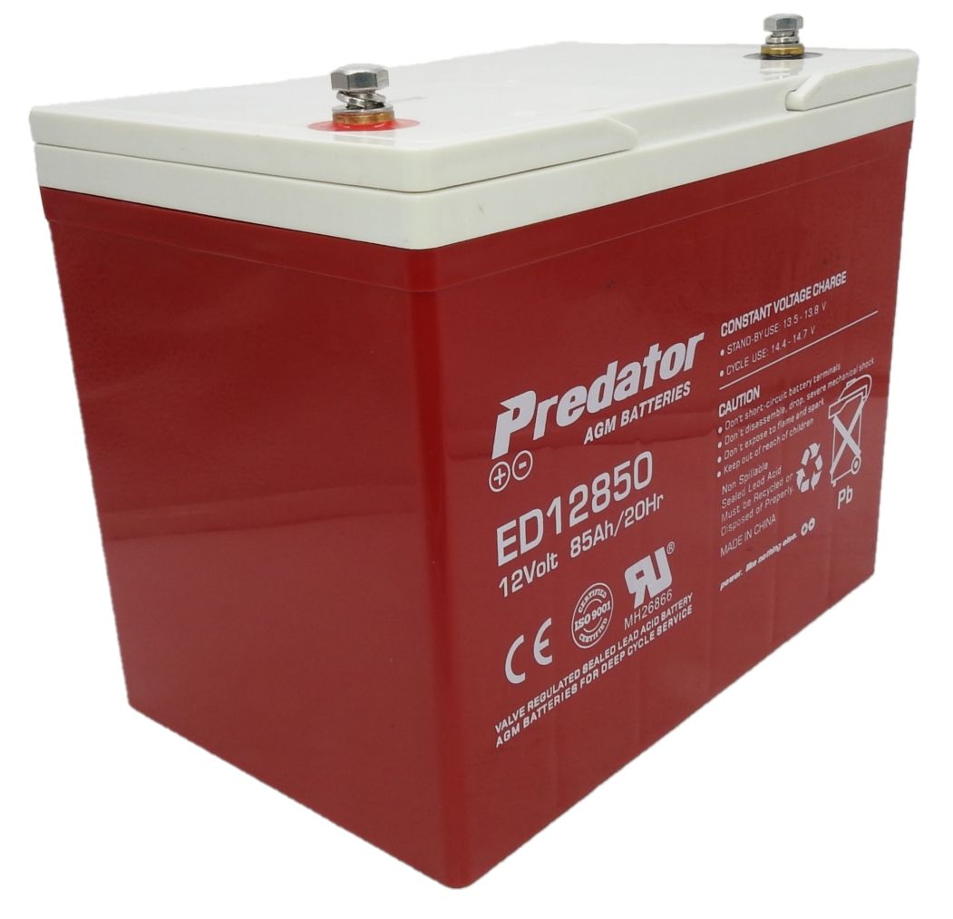 ED12850 ED12850 - 12VOLT 85AH PREDATOR AGM DEEP CYCLE BATTERY - LHP - A1 Batterypro Queensland ...