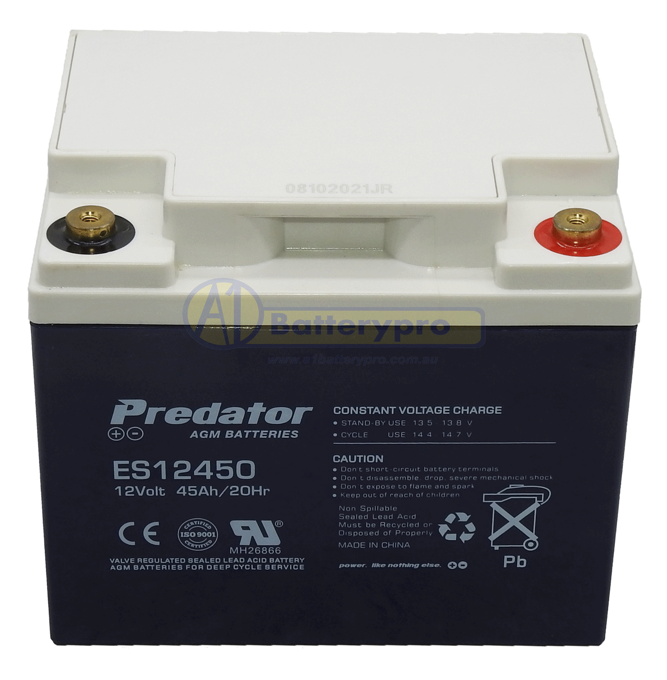 ES12450 ES12450 - 12VOLT 45AH C20 PREDATOR AGM STANDBY POWER BATTERY ...