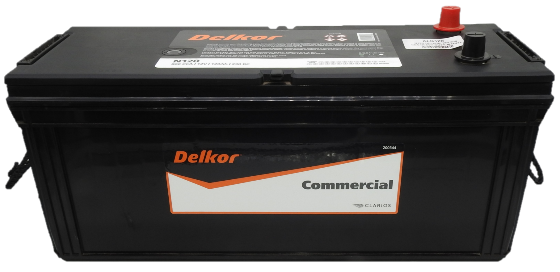 ALN120 N120 - 12VOLT 800CCA 120AH DELKOR HEAVY DUTY COMMERCIAL MAINTENANCE FREE BATTERY - RHP ...