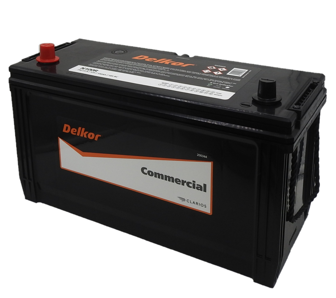 ALN100R N100R - 12VOLT 750CCA 100AH DELKOR HEAVY DUTY COMMERCIAL MAINTENANCE FREE BATTERY - LHP ...