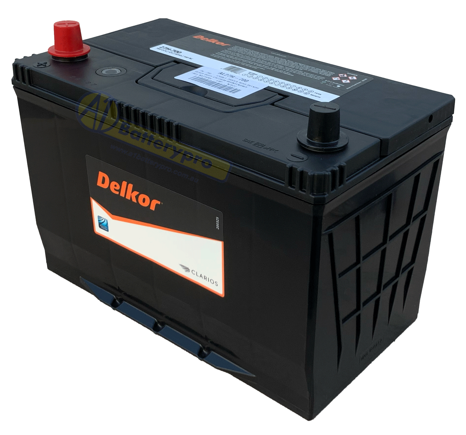 AL27H-700 27H-700 - 12VOLT 700CCA 90AH DELKOR HEAVY DUTY CALCIUM MAINTENANCE FREE BATTERY - LHP ...