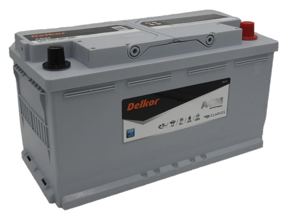 LN5-DIN88H LN5595901090 - 12VOLT 900CCA 95AH DELKOR HEAVY DUTY AGM STOP START MAINTENANCE FREE ...