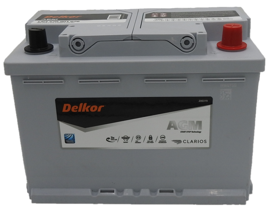 LN3-DIN66H LN3570901076 - 12VOLT 760CCA 70AH DELKOR HEAVY DUTY AGM STOP ...