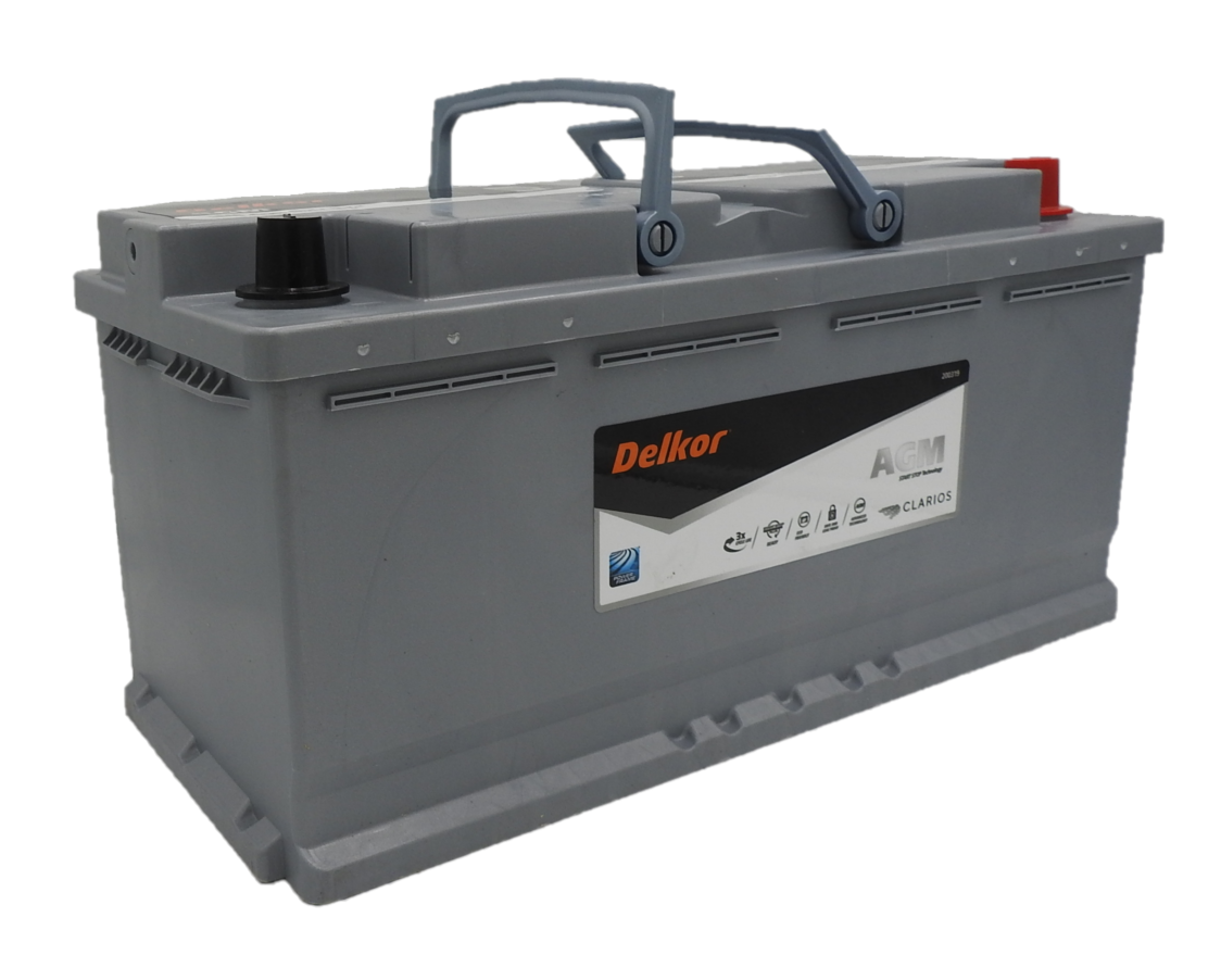 LN6-DIN100AGM LN6605901095 - 12VOLT 950CCA 105AH DELKOR HEAVY DUTY AGM STOP START TECHNOLOGY ...