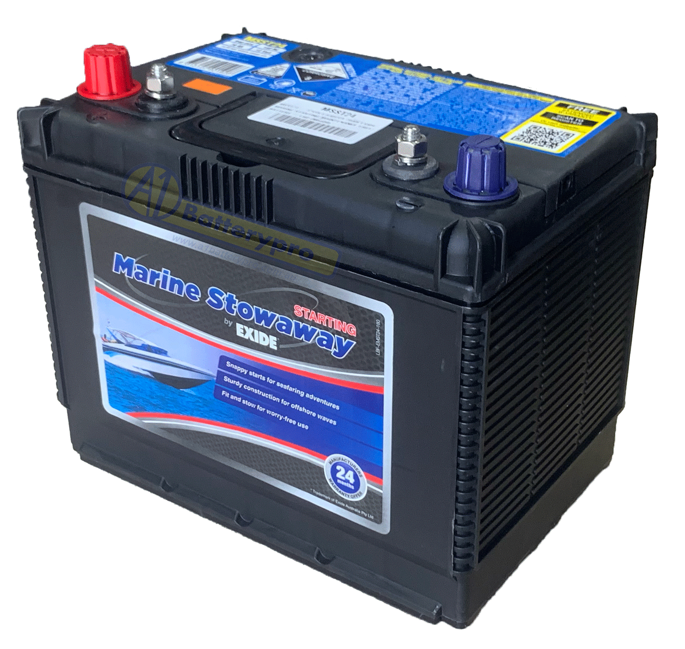 MSST24 MSST24 - 12VOLT 640CCA 70AH EXIDE MARINE STARTING MAINTENANCE ...