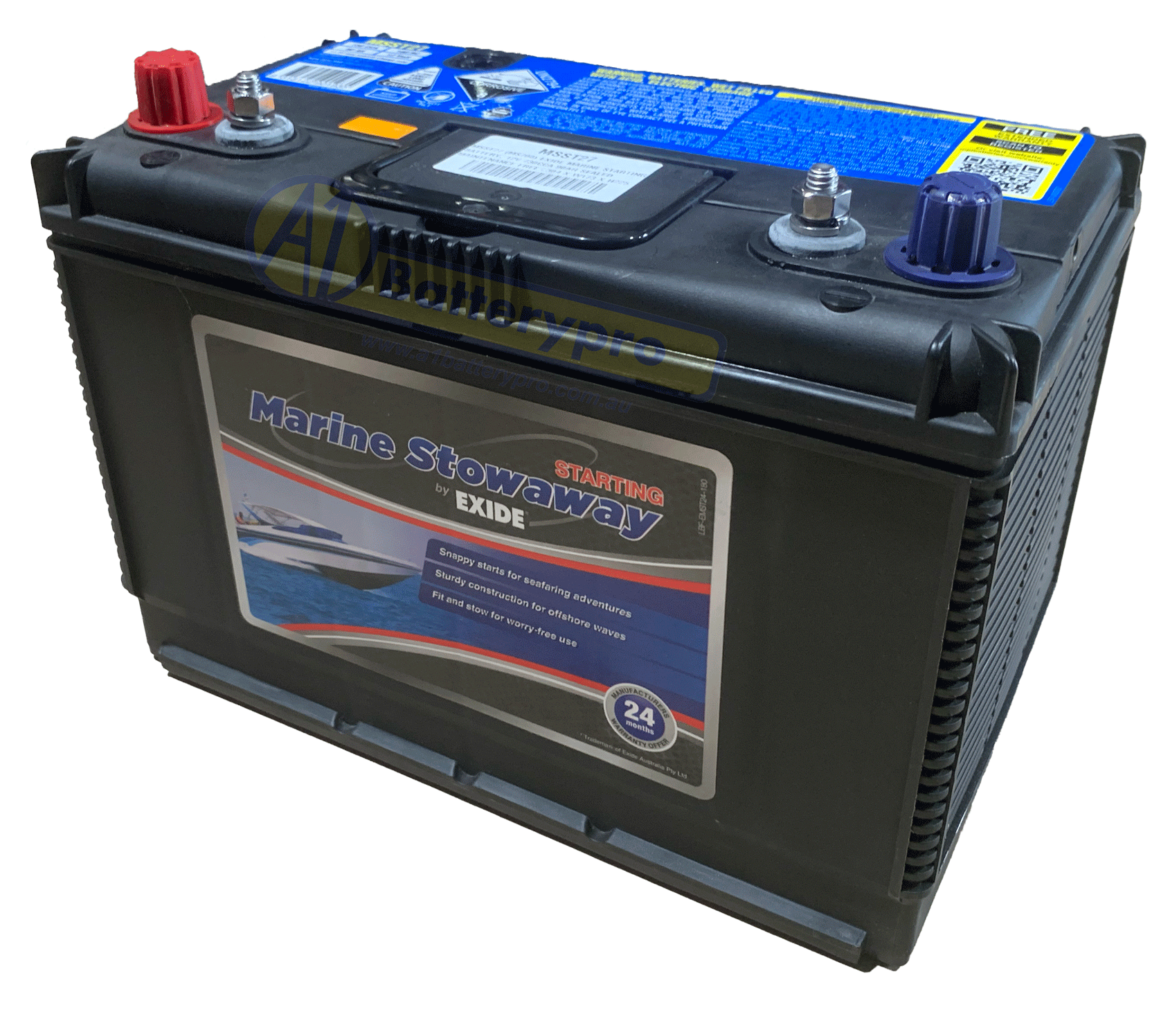 MSST27 MSST27 - 12VOLT 730CCA 90AH EXIDE MARINE STARTING MAINTENANCE ...