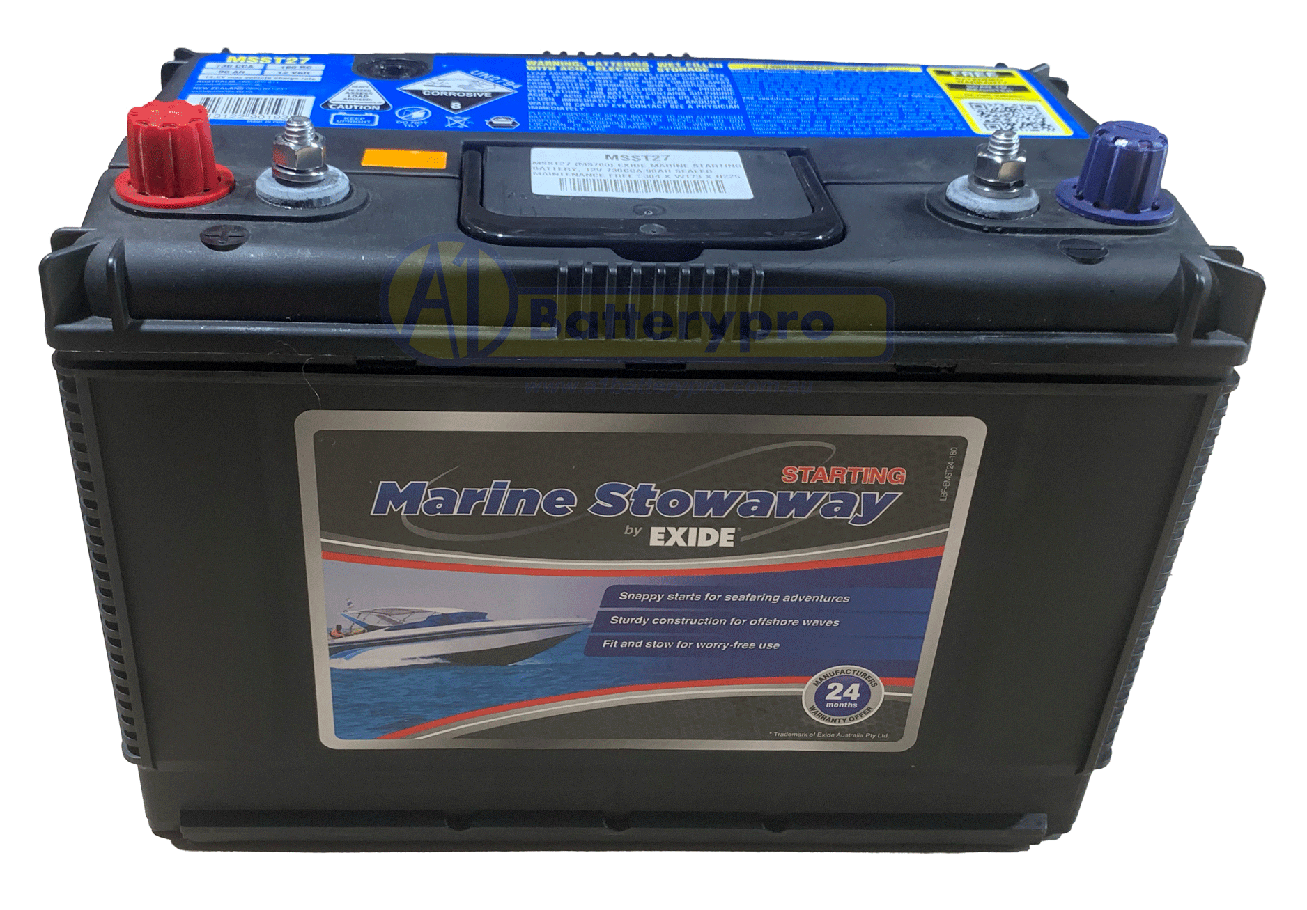 MSST27 MSST27 - 12VOLT 730CCA 90AH EXIDE MARINE STARTING MAINTENANCE ...