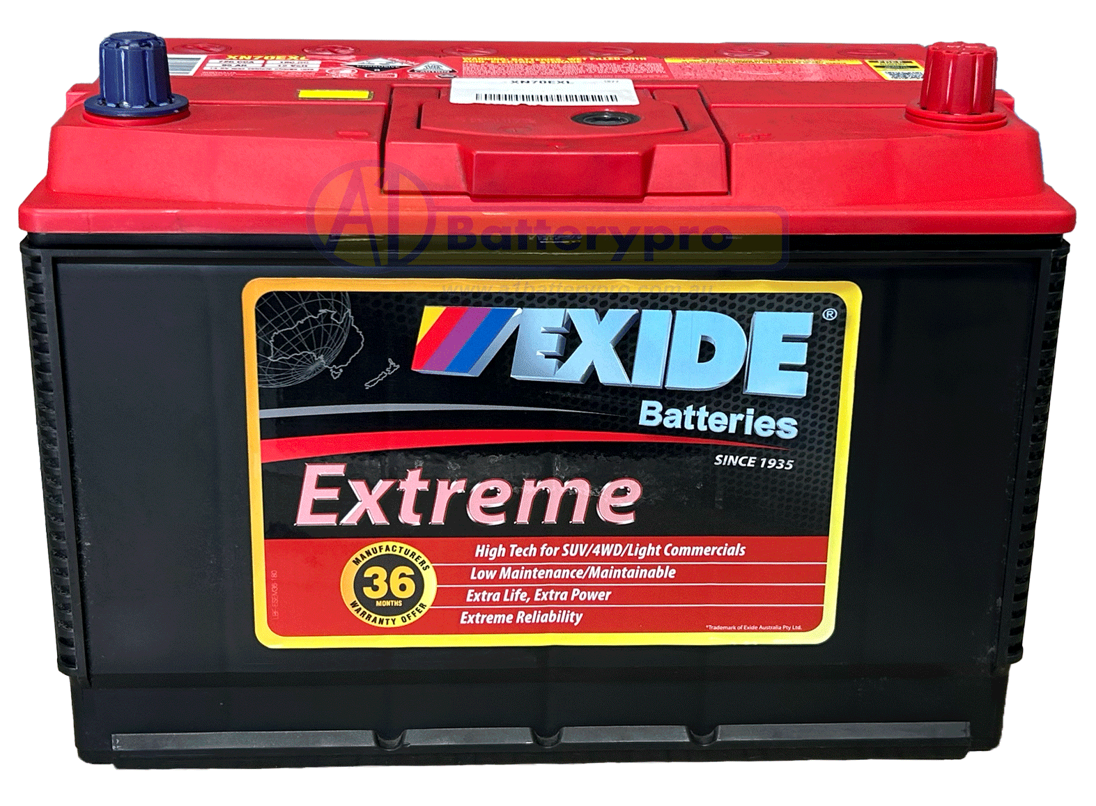 XN70EXL N70EXL - 12VOLT 720CCA 95AH EXTREME BATTERY - RHP - A1 ...
