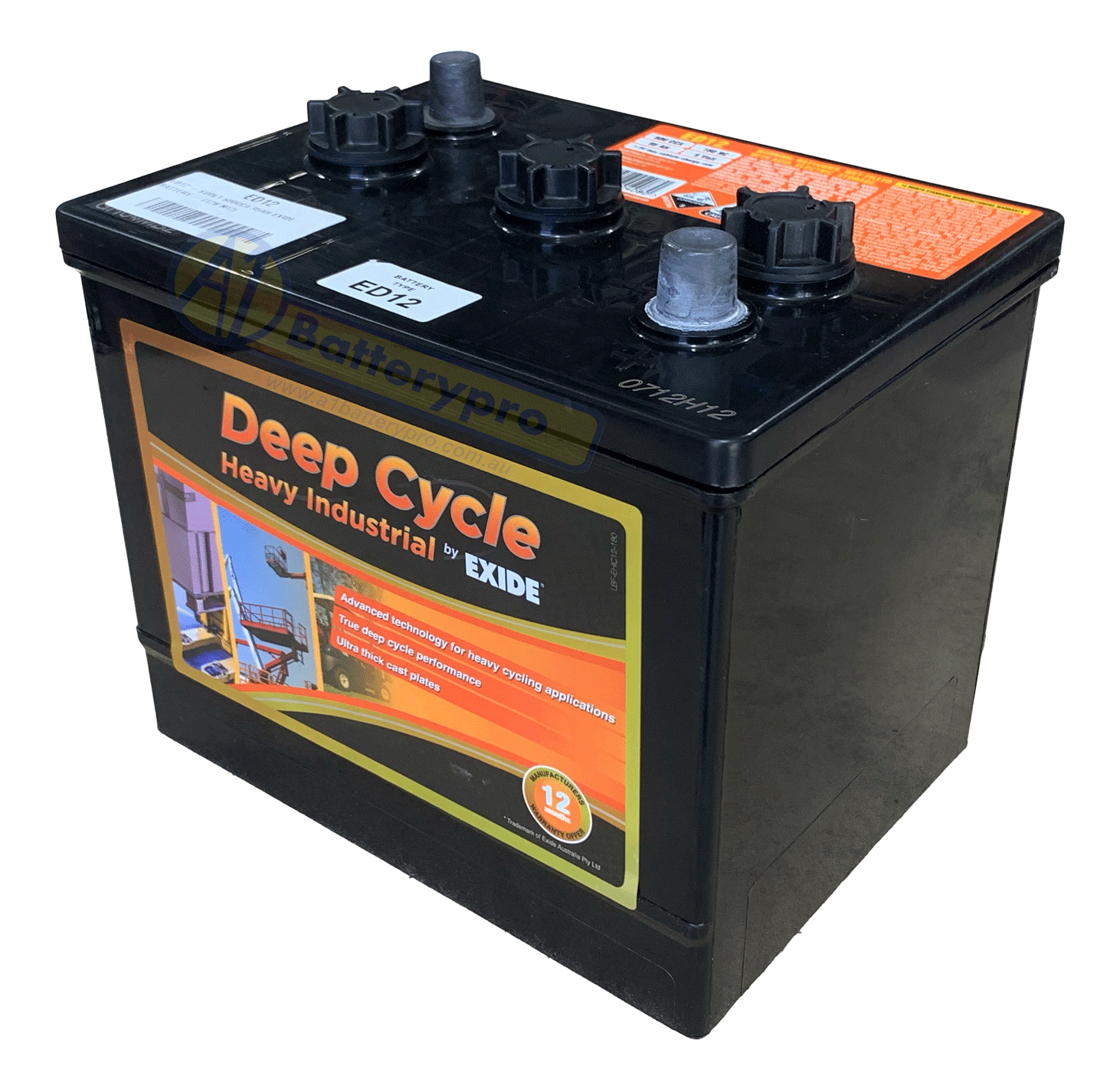 ED12 ED12 - 6VOLT 600CCA 95AH EXIDE BATTERY (12B N12) - A1 Batterypro ...