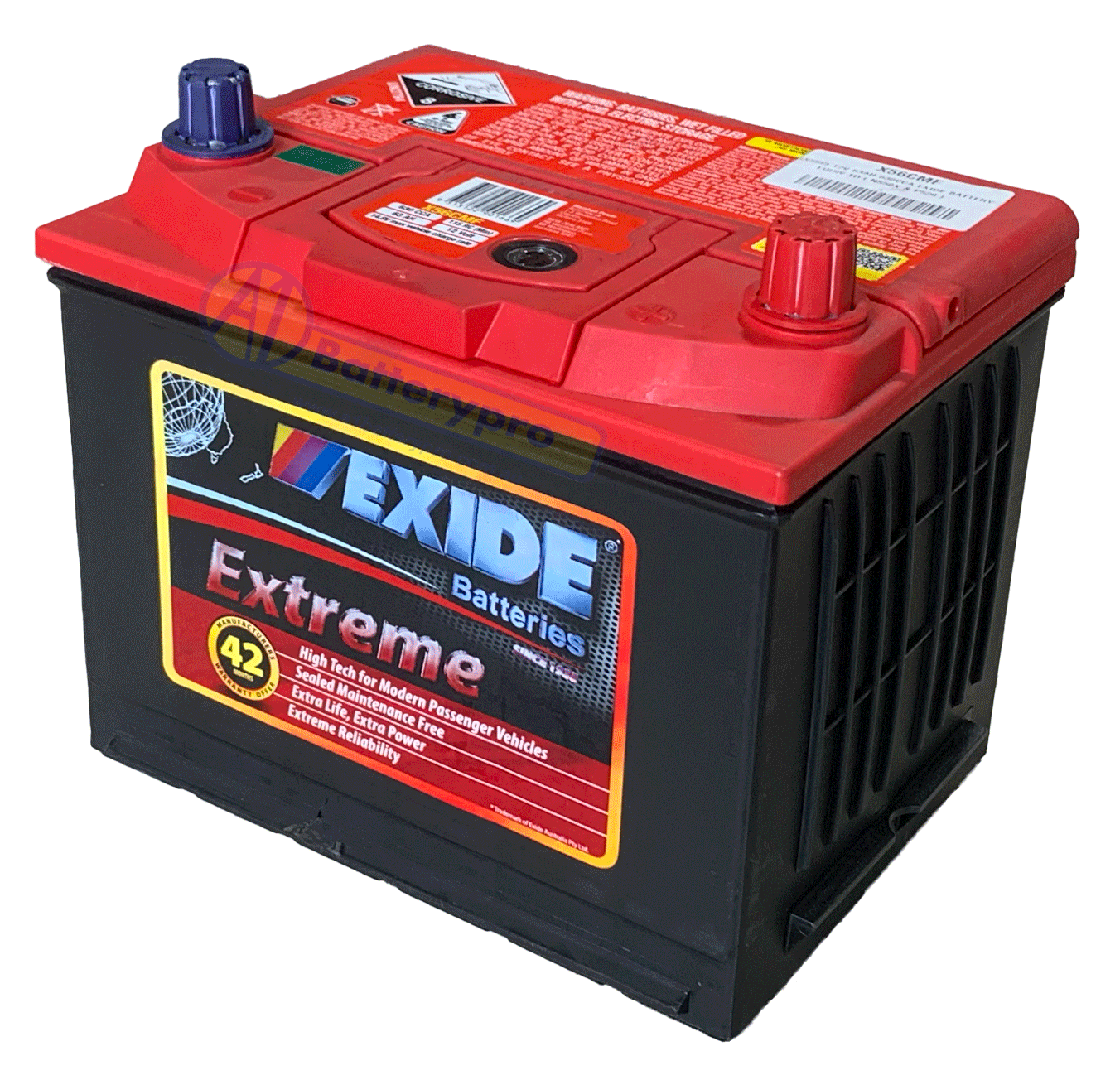 X56CMF (X56C) - 12VOLT 630CCA 63AH EXIDE BATTERY - RHP - A1 Batterypro ...