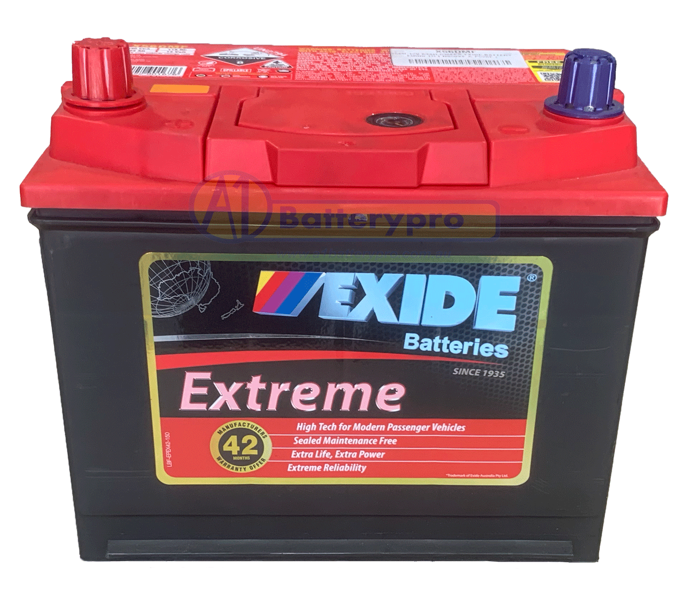 X56DMF X56D - 12VOLT 630CCA 63AH EXIDE BATTERY -- EQUIV TO ( NS50XE ...