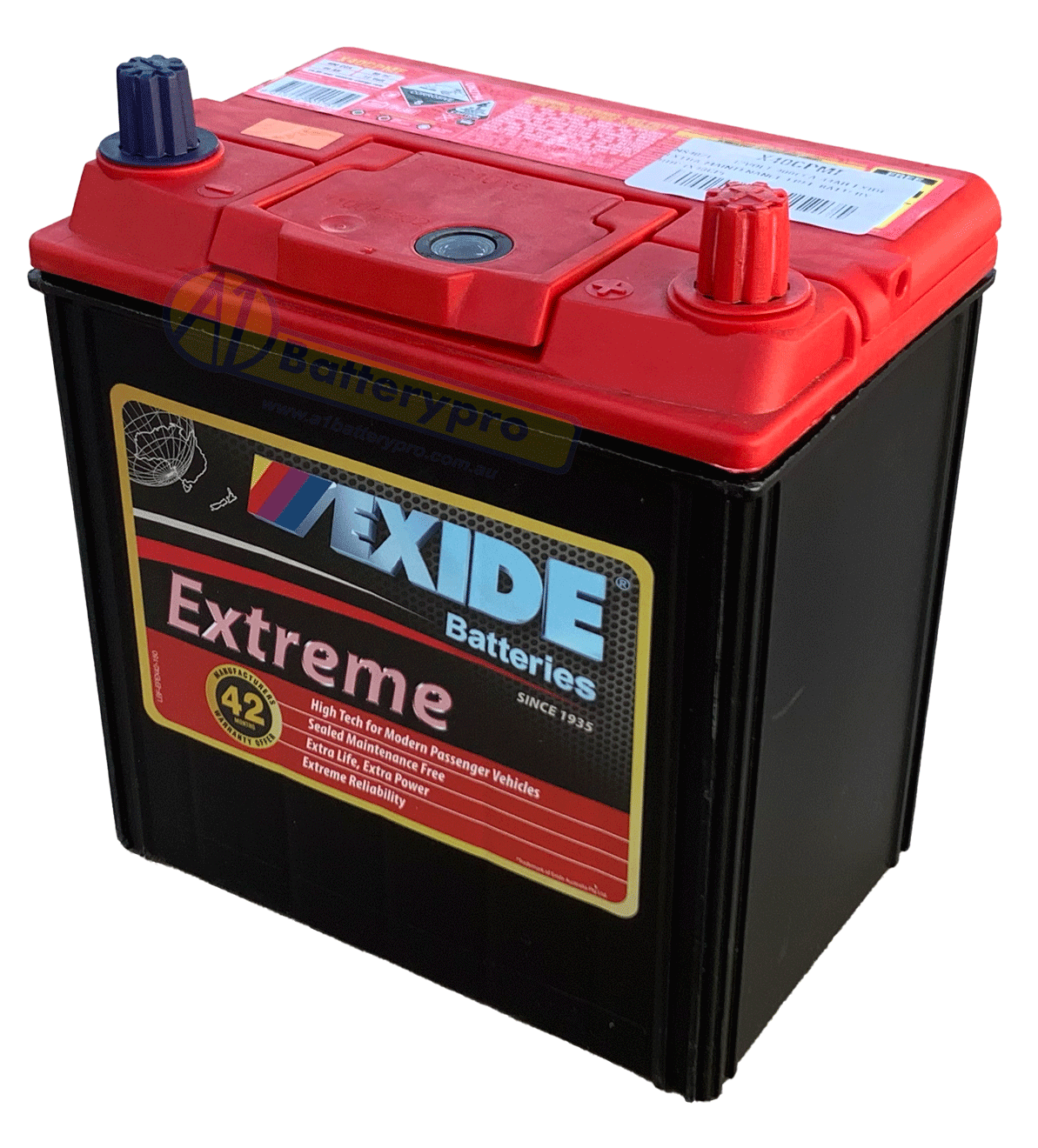 X40CPMF NS40ZL - 12VOLT 400CCA 44AH EXIDE EXTRA MAINTENANCE FREE ...