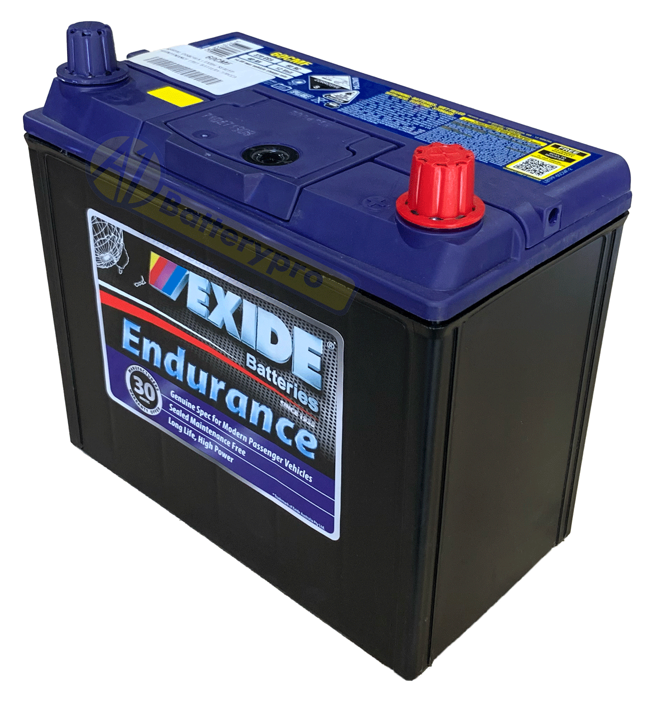 60CMF NS60AL - 12VOLT 370CCA EXIDE SEALED MAINTENANCE FREE BATTERY ...