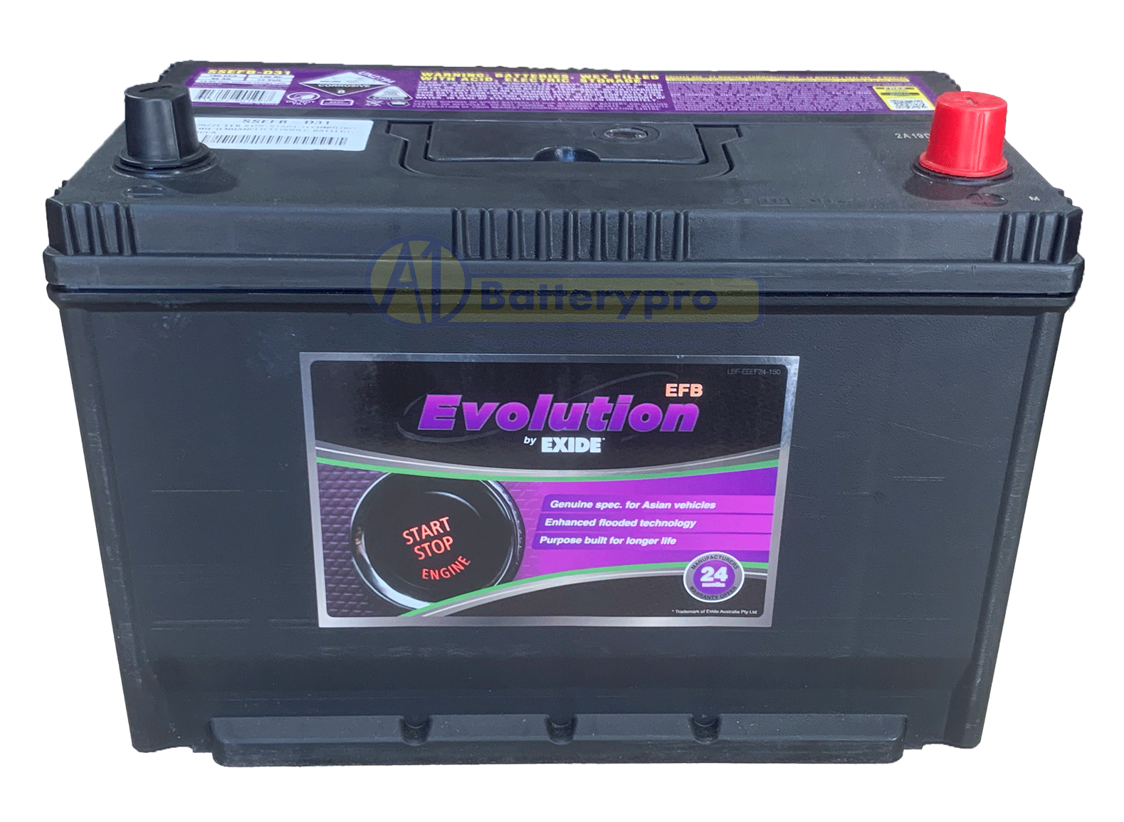 SSEFB-D31 N70ZZL - 12VOLT 760CCA EXIDE EFB STOP START TECHNOLOGY ...