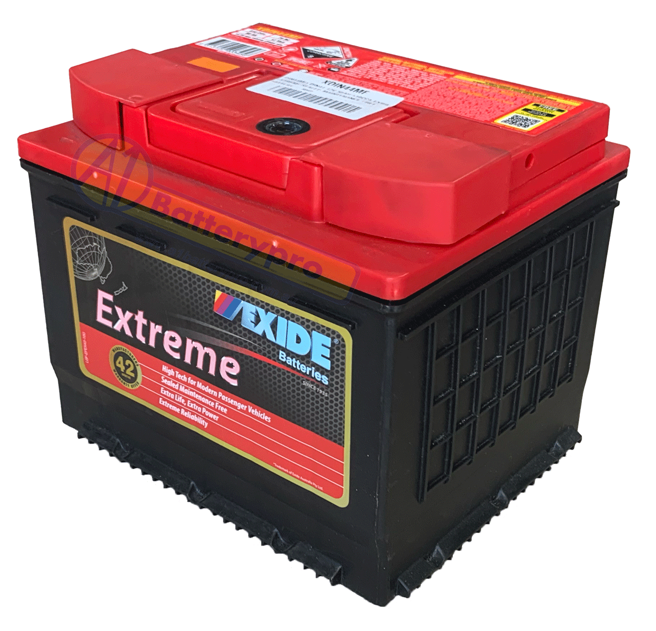 XDIN44MF (DIN44MF) DIN44 12V 50AH 510CCA EXIDE EXTREME SEALED ...