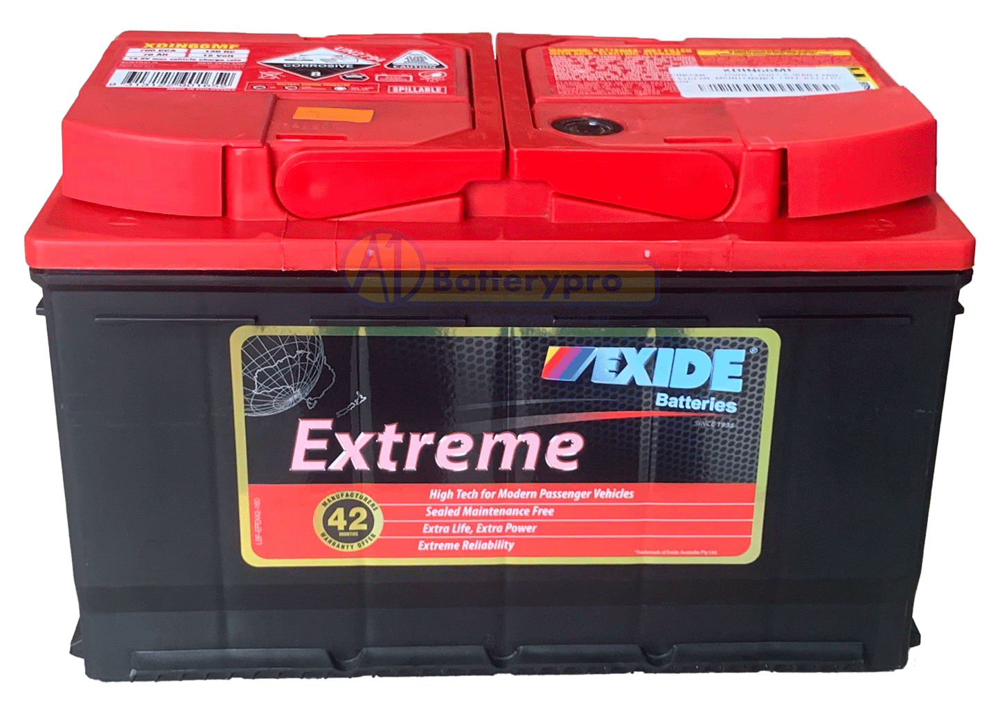 XDIN66MF DIN66MF - 12VOLT 700CCA 70AH EXIDE EXTREME MAINTENANCE FREE ...