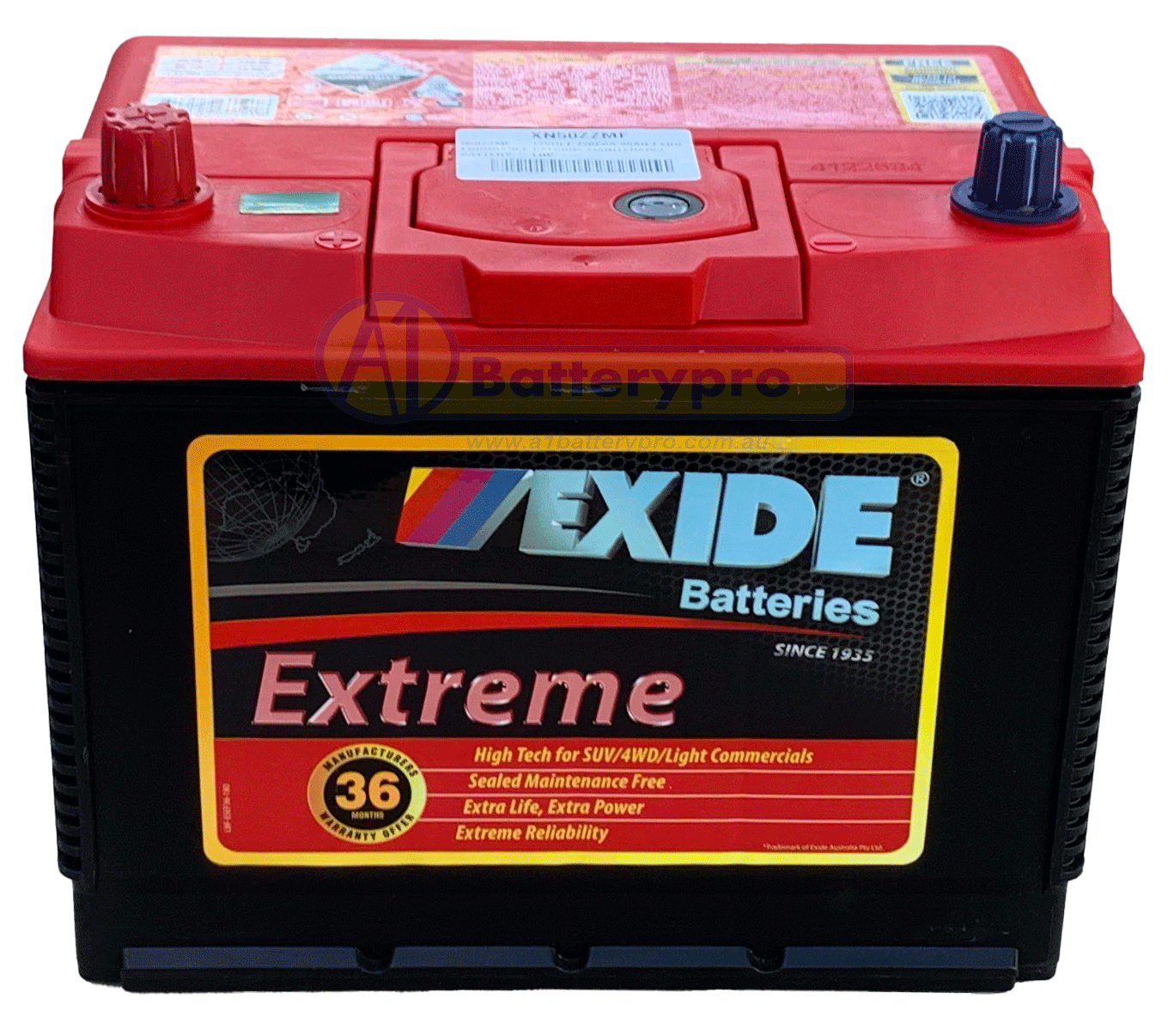 XN50ZZMF N50ZZMF - 12VOLT 750CCA 85AH EXIDE ENDURANCE CALCIUM ...
