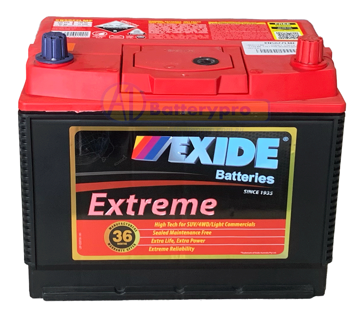 XN50ZZLMF XN50ZZLMF - 12VOLT 720CCA 85AH EXIDE EXTREME CALCIUM ...