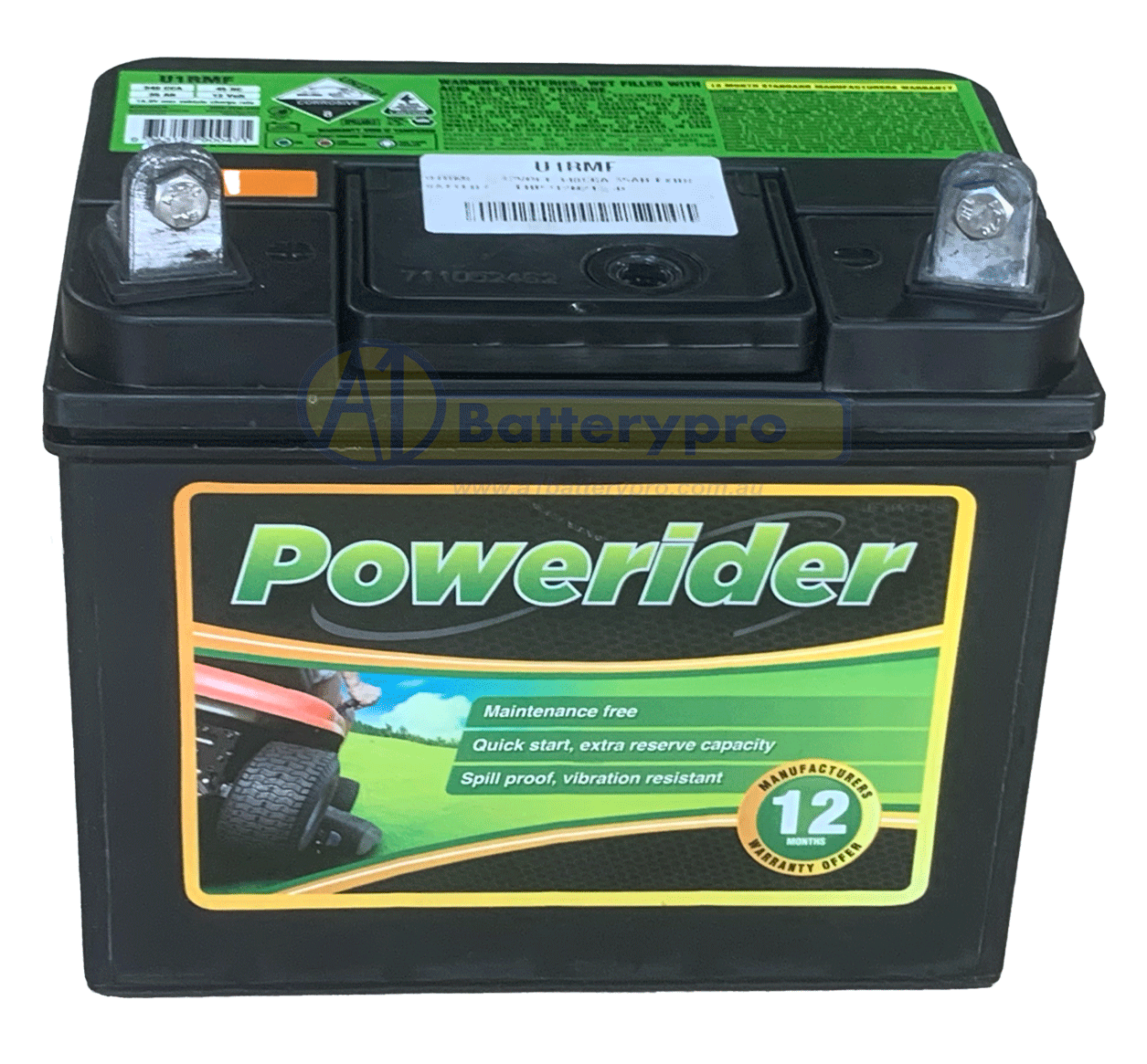 U1RMF U1RMF - 12VOLT 350CCA 35AH EXIDE BATTERY - LHP (12N24-4) - A1 ...