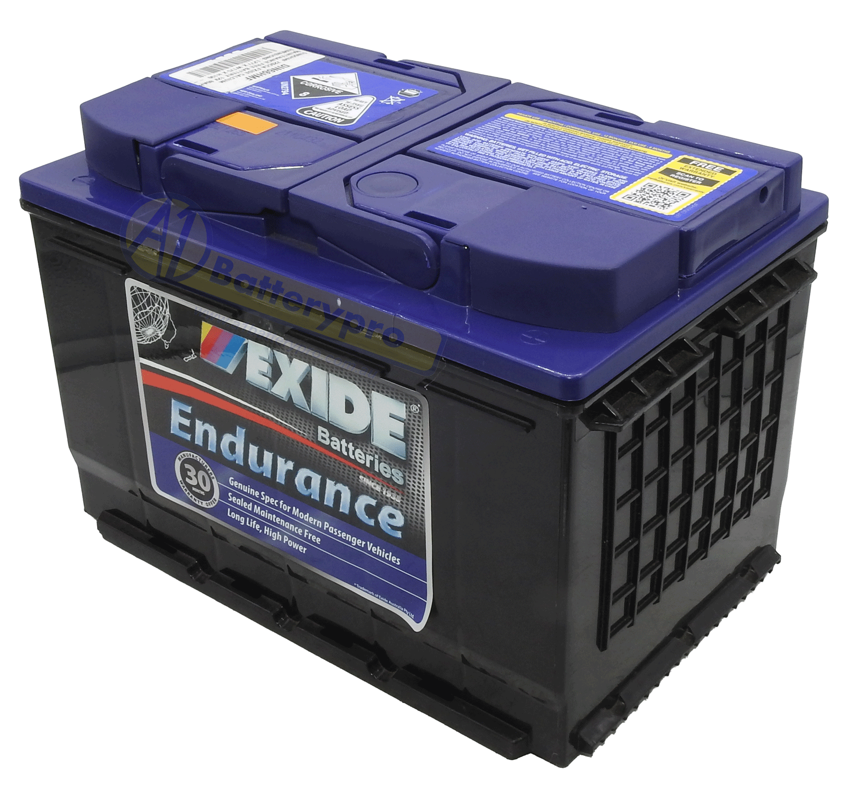 DIN66HMF DIN66HMF - 12VOLT 720CCA 80AH EXIDE CALCIUM MAINTENANCE FREE ...