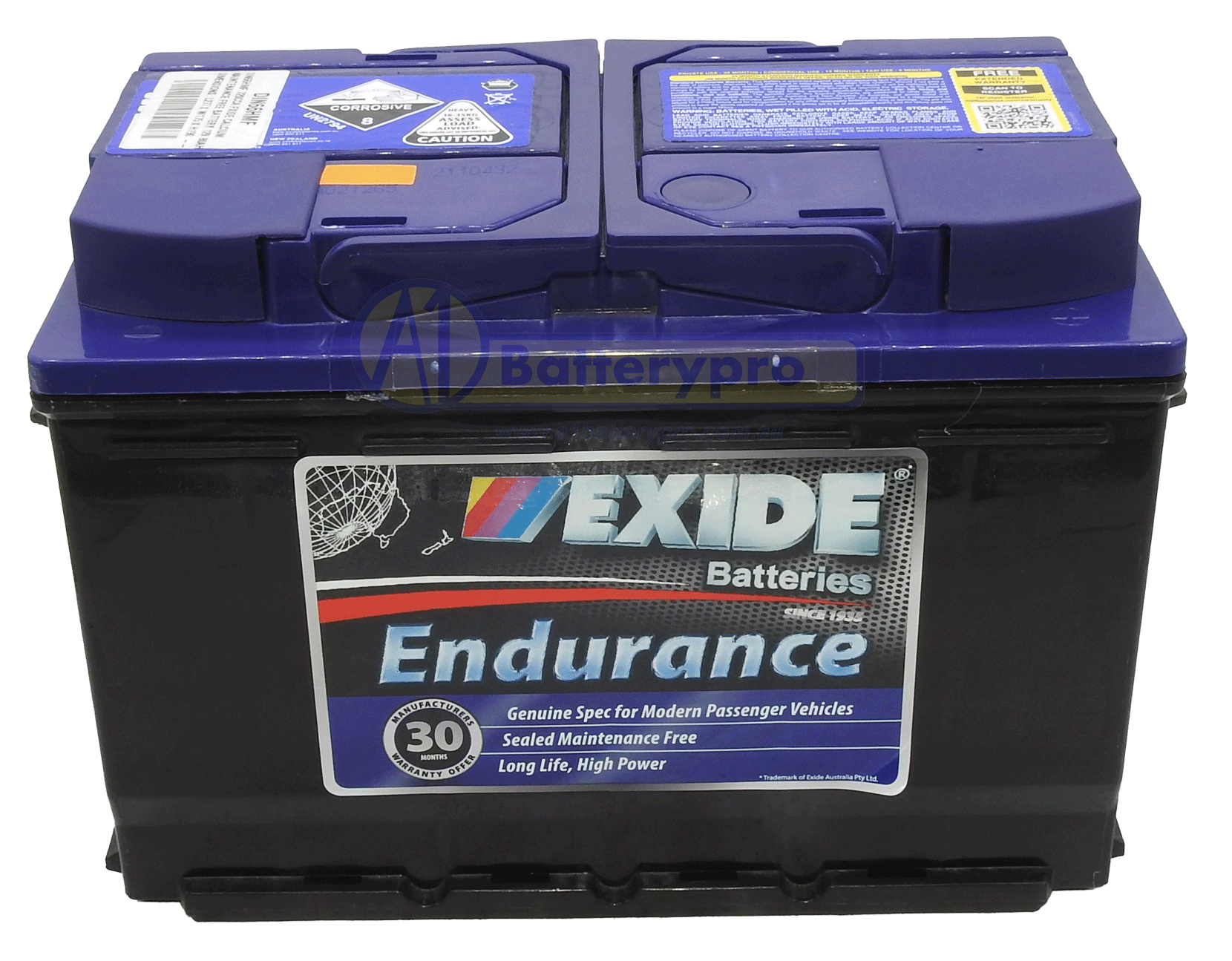 DIN66HMF DIN66HMF - 12VOLT 720CCA 80AH EXIDE CALCIUM MAINTENANCE FREE ...