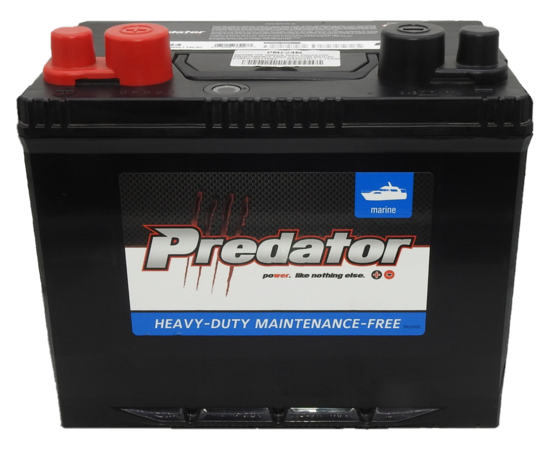 PMF24M MF24M - 12VOLT 600CCA 80AH PREDATOR MAINTENANCE FREE CALCIUM ...