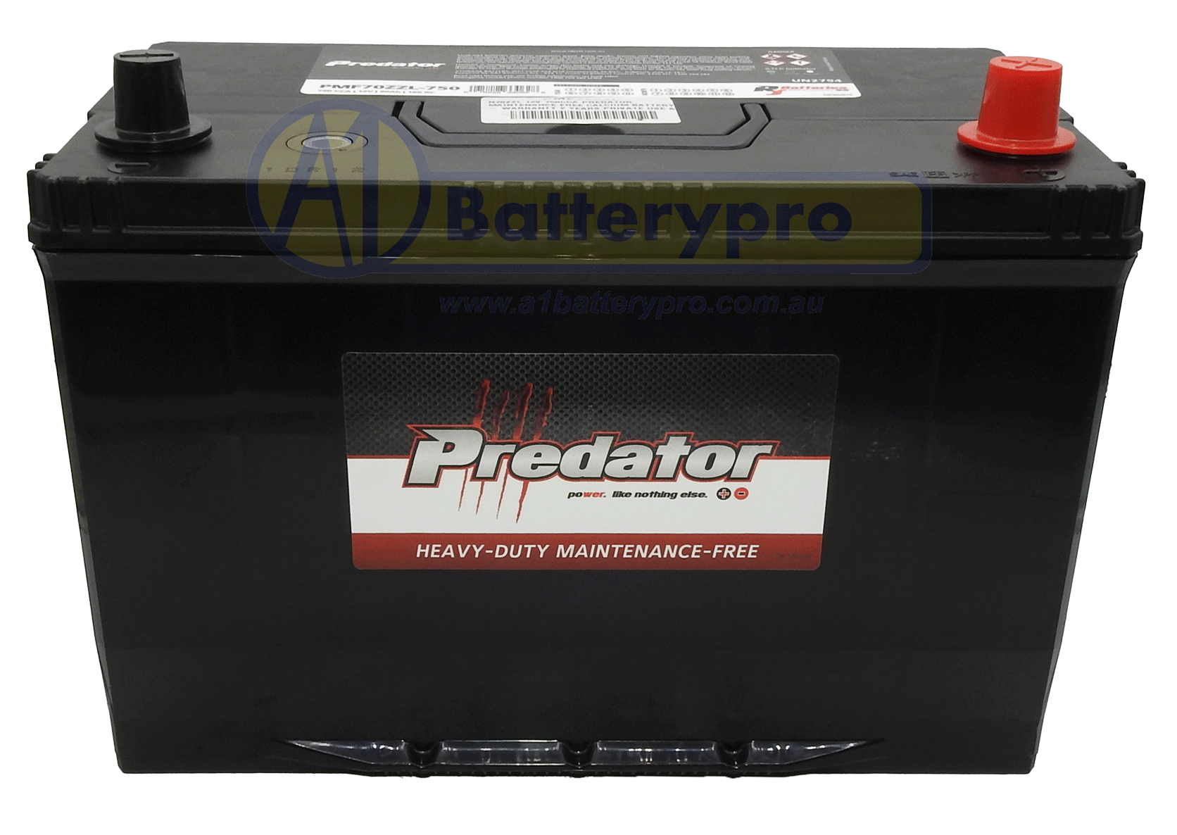 PMF70ZZL N70ZZL - 12VOLT 750CCA PREDATOR MAINTENANCE FREE CALCIUM ...