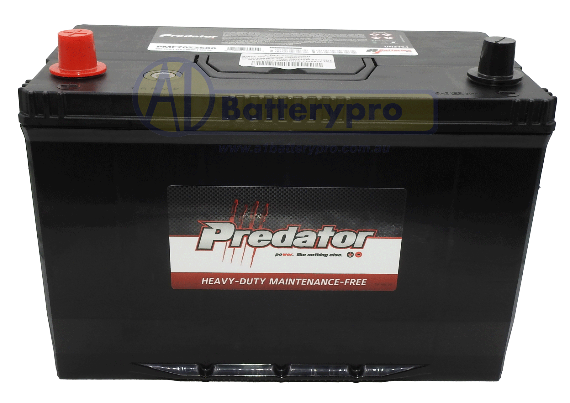 PMF70ZZ680 N70ZZ - 12VOLT 680CCA PREDATOR MAINTENANCE FREE CALCIUM ...