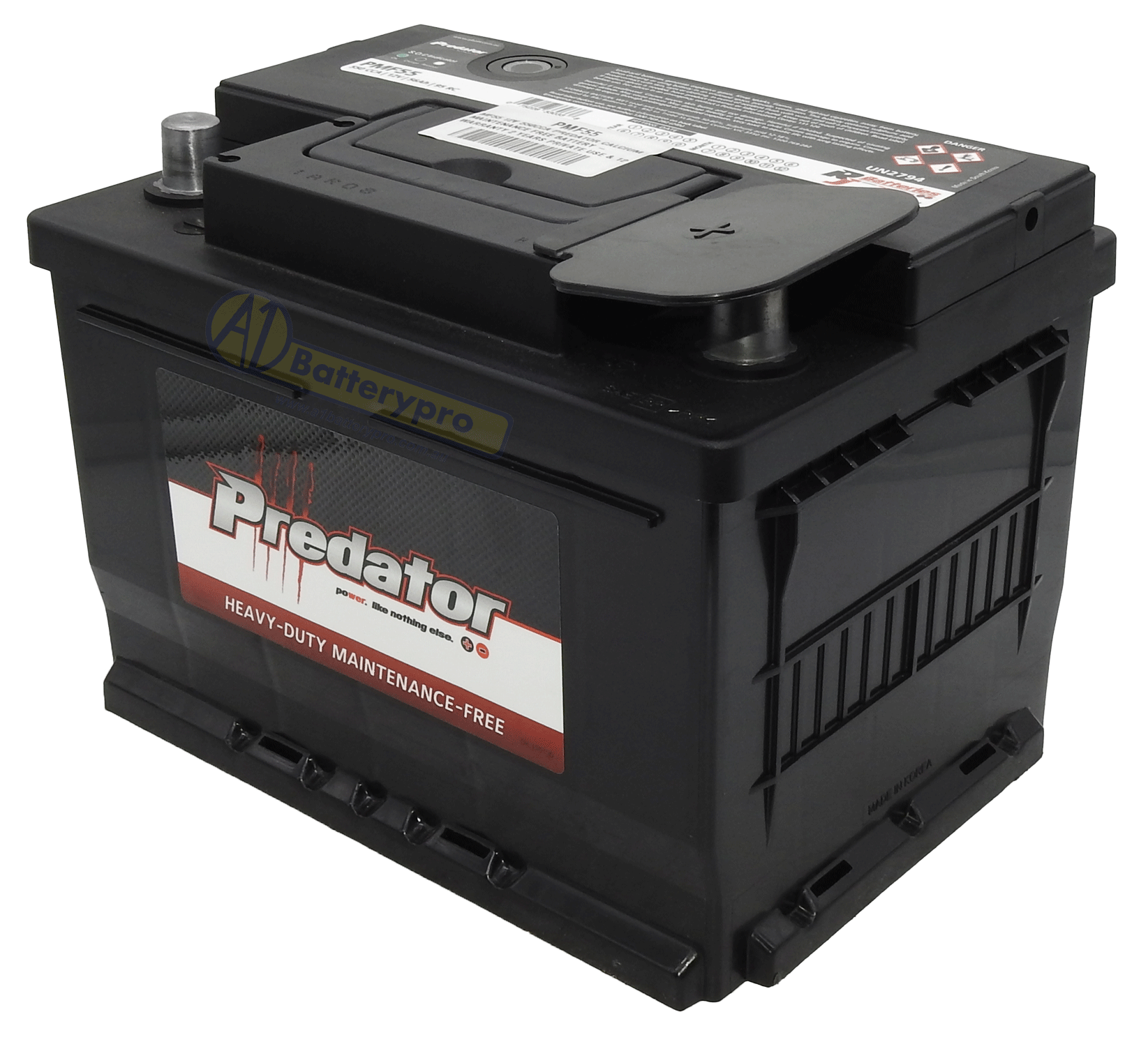 PMF55 MF55 - 12VOLT 550CCA PREDATOR CALCIUM MAINTENANCE FREE BATTERY ...