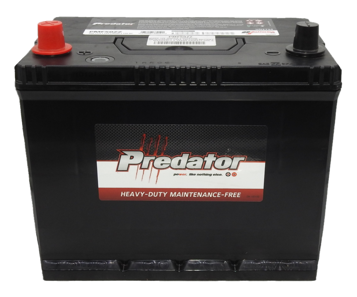 PMF50ZZ N50ZZ - 12VOLT 600CCA PREDATOR MAINTENANCE FREE CALCIUM BATTERY ...