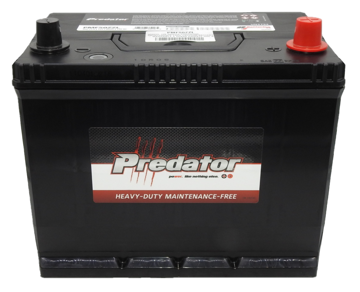 PMF50ZZL N50ZZL - 12VOLT 600CCA PREDATOR MAINTENANCE FREE CALCIUM ...