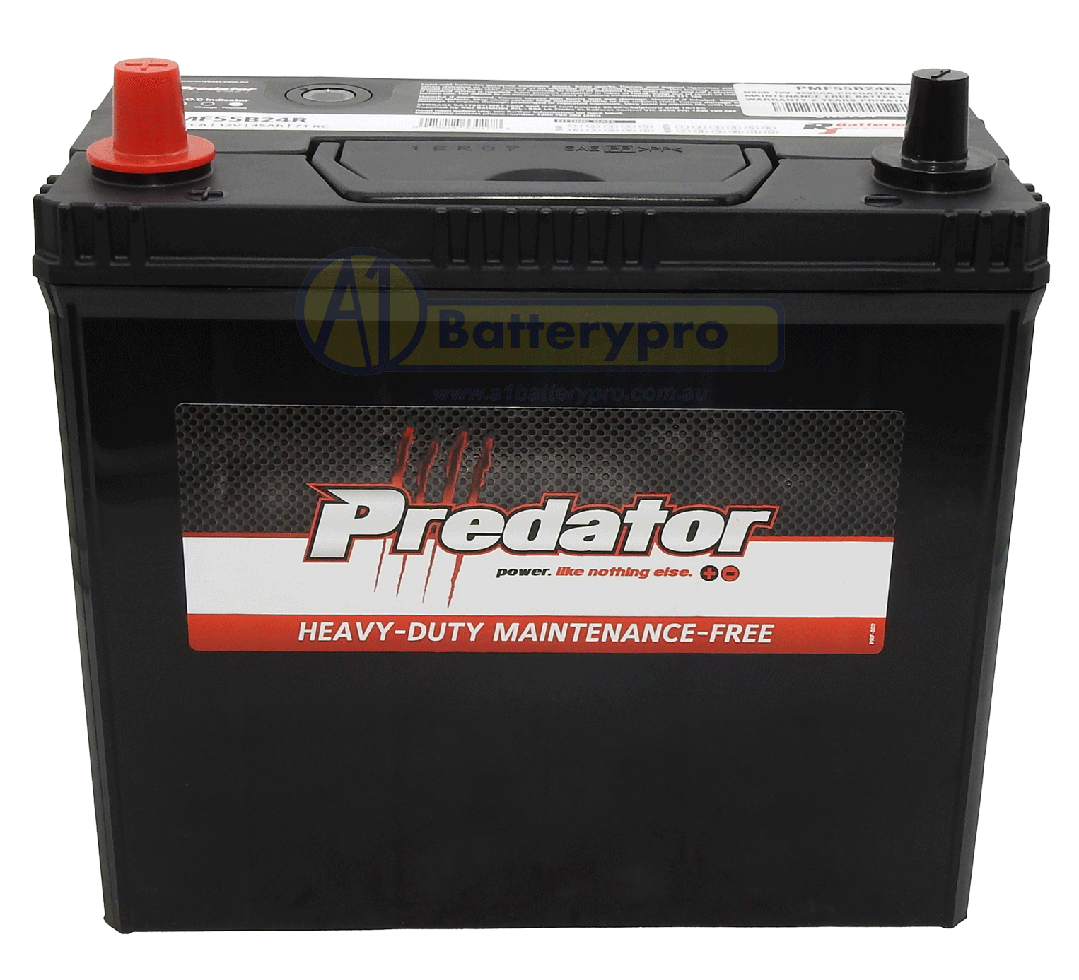 PMF55B24R NS60 - 12VOLT 430CCA PREDATOR CALCIUM MAINTENANCE FREE ...