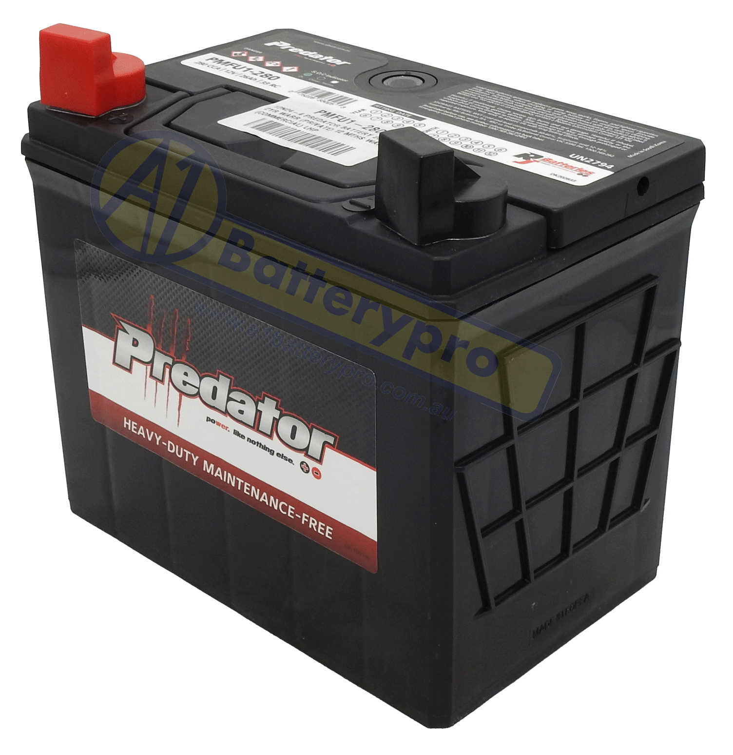 PMFU1-280 12N24-4 - 12VOLT 280CCA PREDATOR BATTERY - LHP - A1 ...