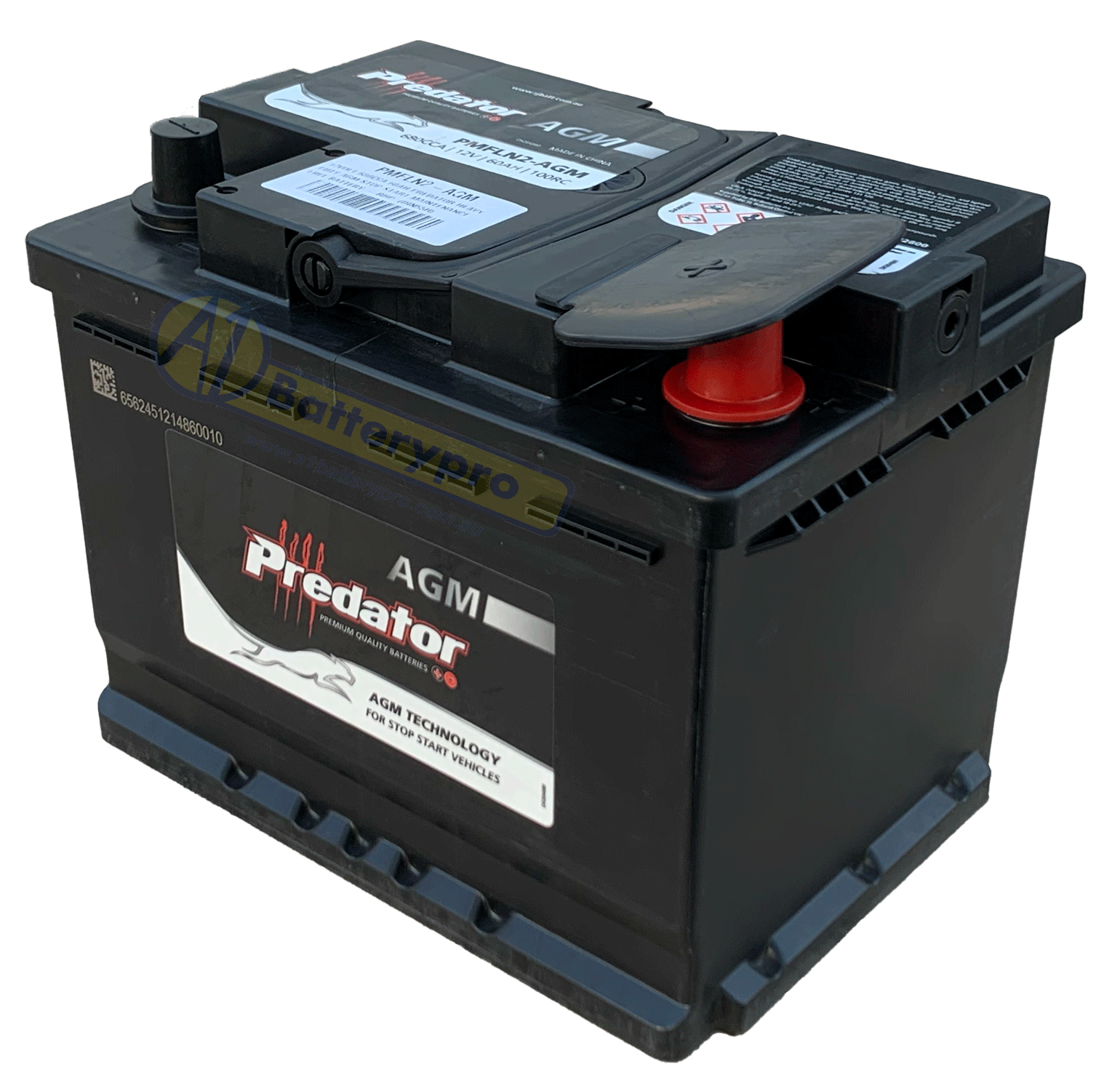 PMFLN2-AGM LN2-AGM 12VOLT 680CCA 60AH PREDATOR HEAVY DUTY AGM STOP START MAINTENANCE FREE ...