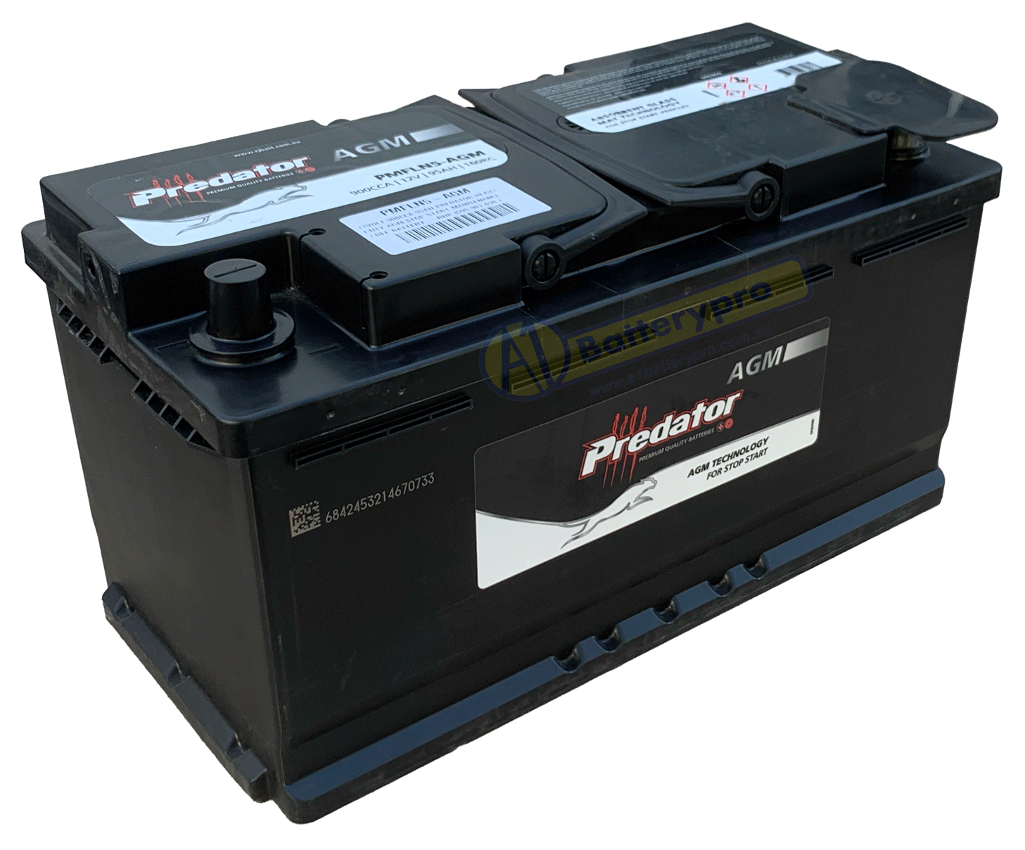 PMFLN5-AGM LN5-AGM 12VOLT 900CCA 95AH PREDATOR HEAVY DUTY AGM STOP START MAINTENANCE FREE ...