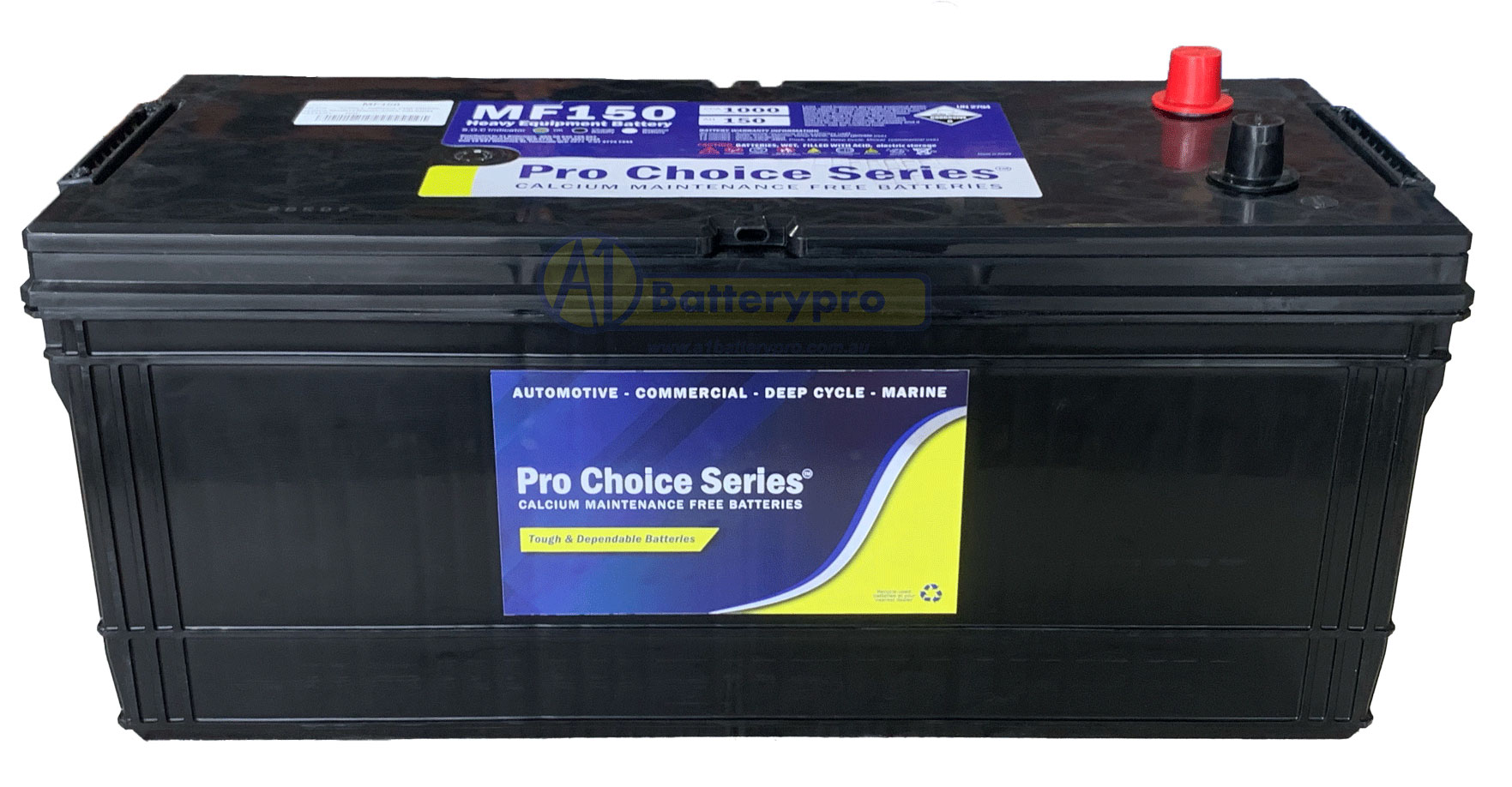 MF150 MF150 - 12VOLT 1000CCA PRO CHOICE SERIES MAINTENANCE FREE CALCIUM BATTERY - RHP - A1 ...