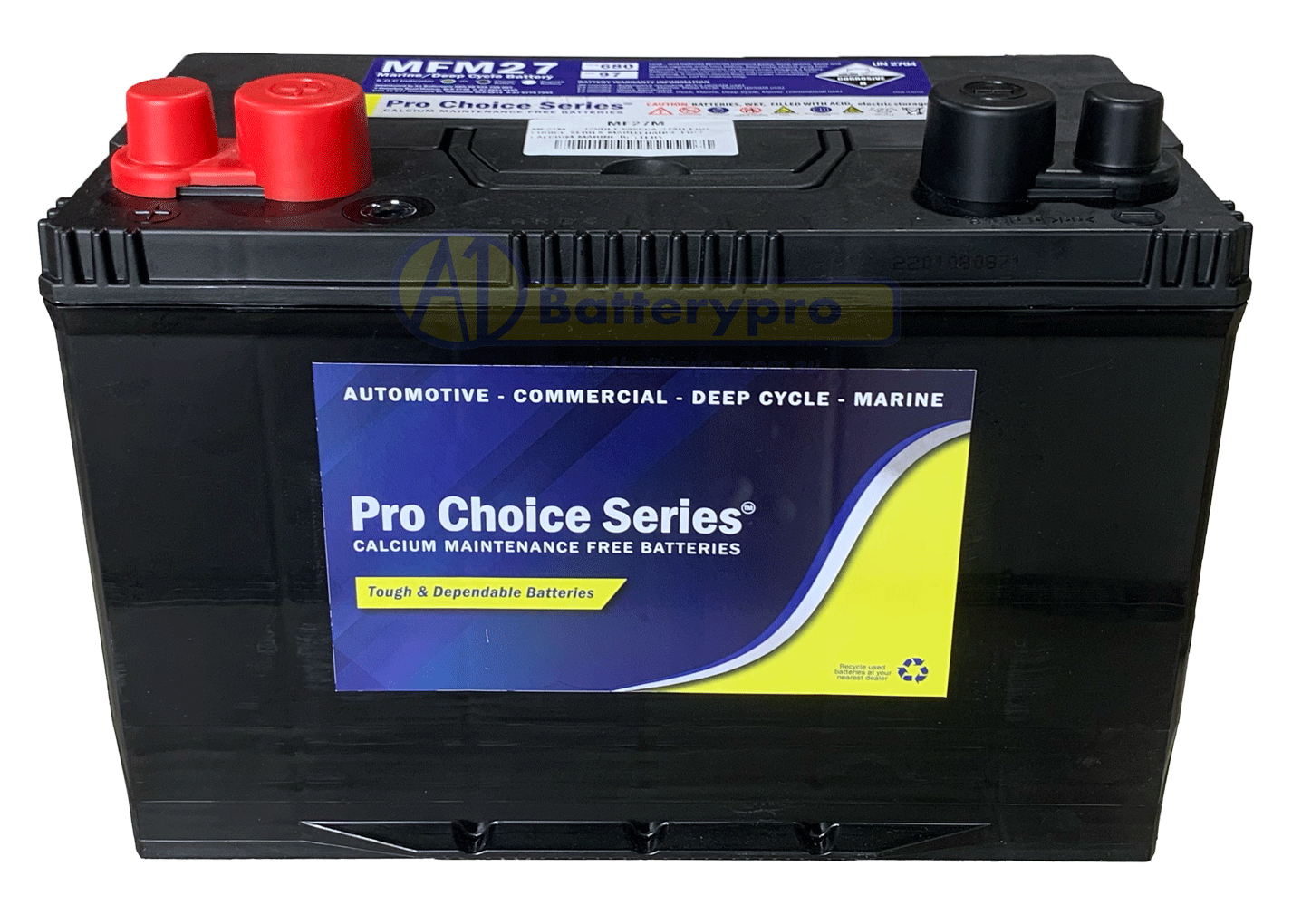 MF27M MF27M - 12VOLT 680CCA 97AH PRO CHOICE SERIES MAINTENANCE FREE ...