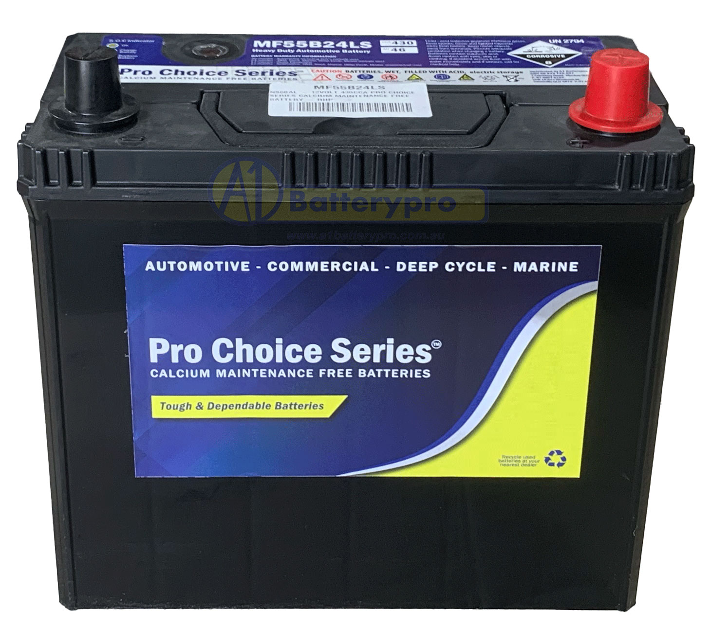 MF55B24LS NS60AL - 12VOLT 430CCA PRO CHOICE SERIES CALCIUM MAINTENANCE ...