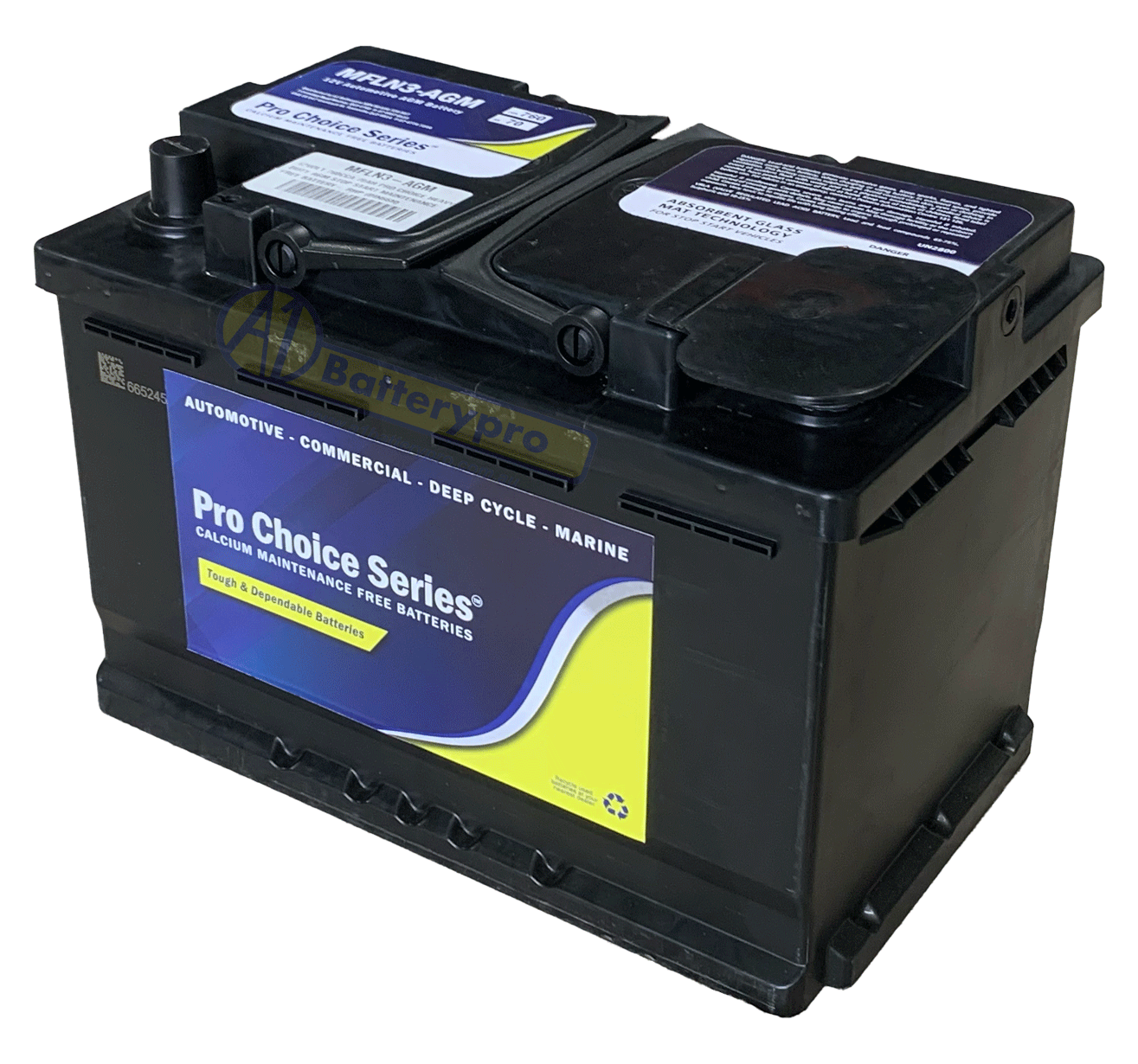 MFLN3-AGM LN3-AGM - 12VOLT 760CCA 70AH PRO CHOICE HEAVY DUTY AGM STOP ...