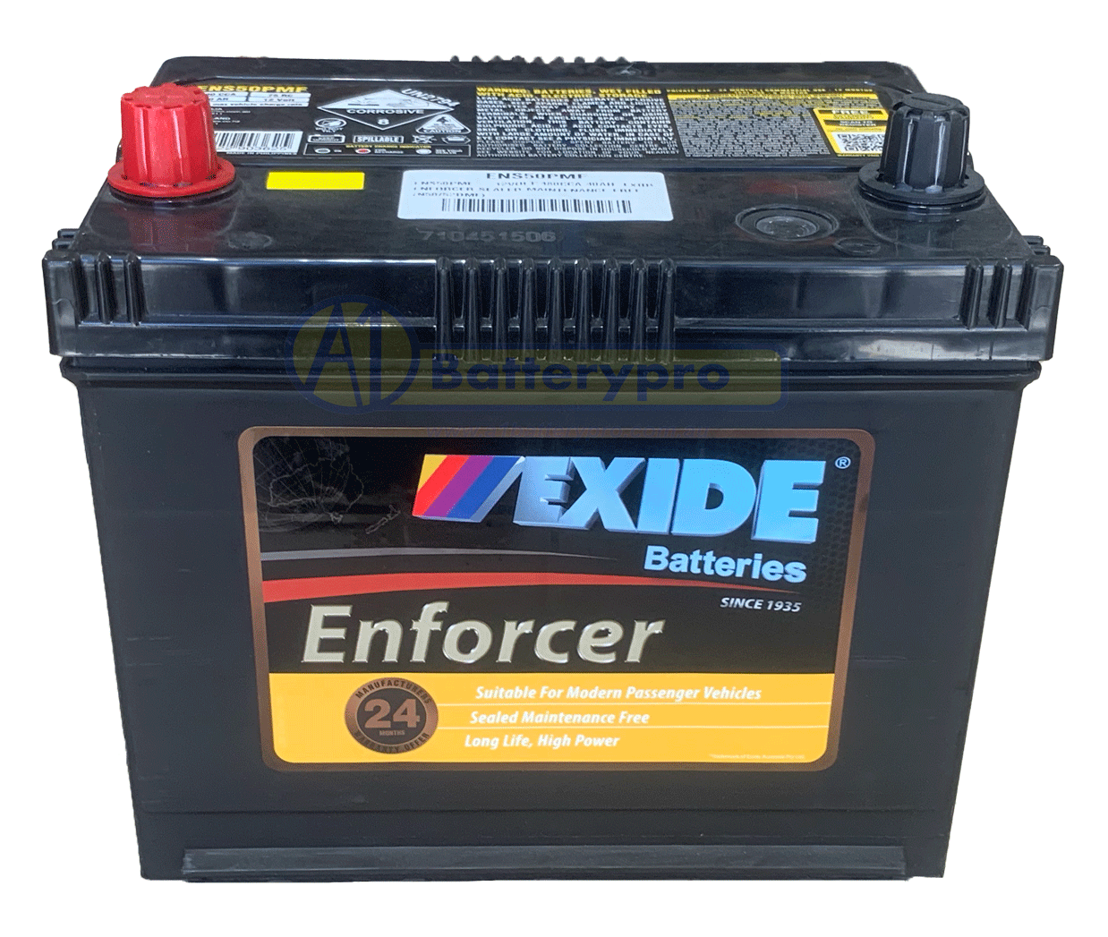 ENS50PMF ENS50PMF - 12VOLT 480CCA 40AH EXIDE ENFORCER SEALED ...