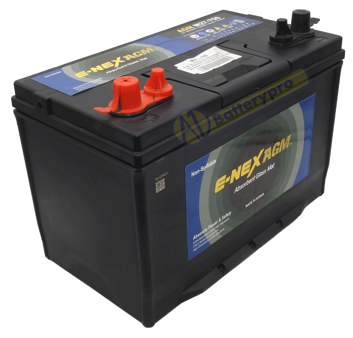 M27-750 AGM 12V 750CCA M27 90AH KOBA E-NEX AGM CRANKING/DEEP CYCLE BATTERY - LHP - A1 Batterypro ...
