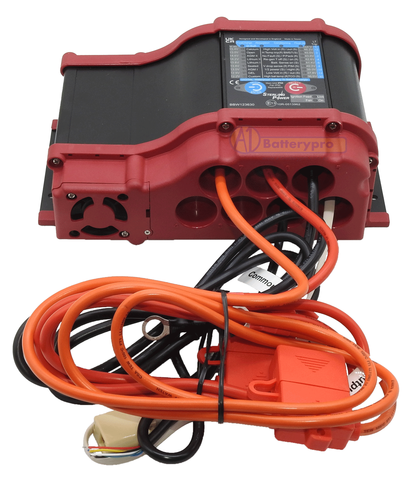 BBW123630 12-36V 30AH STERLING PRO CHARGE B DC-DC WATERPROOF UNIT - IP68 MAIN BODY WITH IP56 ...