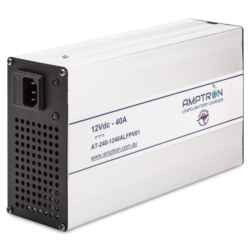 AT-240-1240ALFPV01 12V 40AH AMPTRON AC-DC LIFEPO4 BATTERY CHARGER - A1 ...