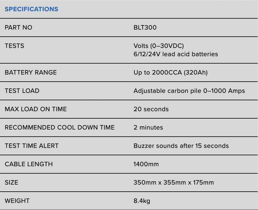 HPBLT300 6/12/24V 0-1000AH PROJECTA CARBON PILE LOAD TESTER - A1 ...