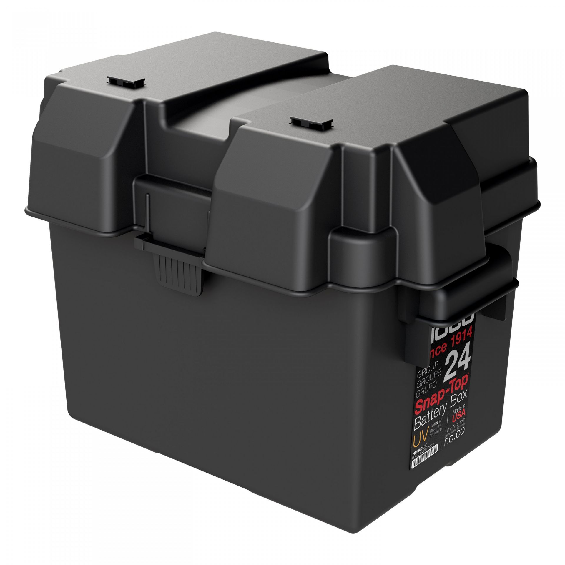 LVHM300BK NOCO BATTERY BOX SNAP-TOP GRP 24 (NS70/N50ZZ) H-DUTY PLASTIC ...